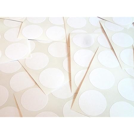 135 White Round Stickers - Sticky Coloured Self Adhesive Labels for ...