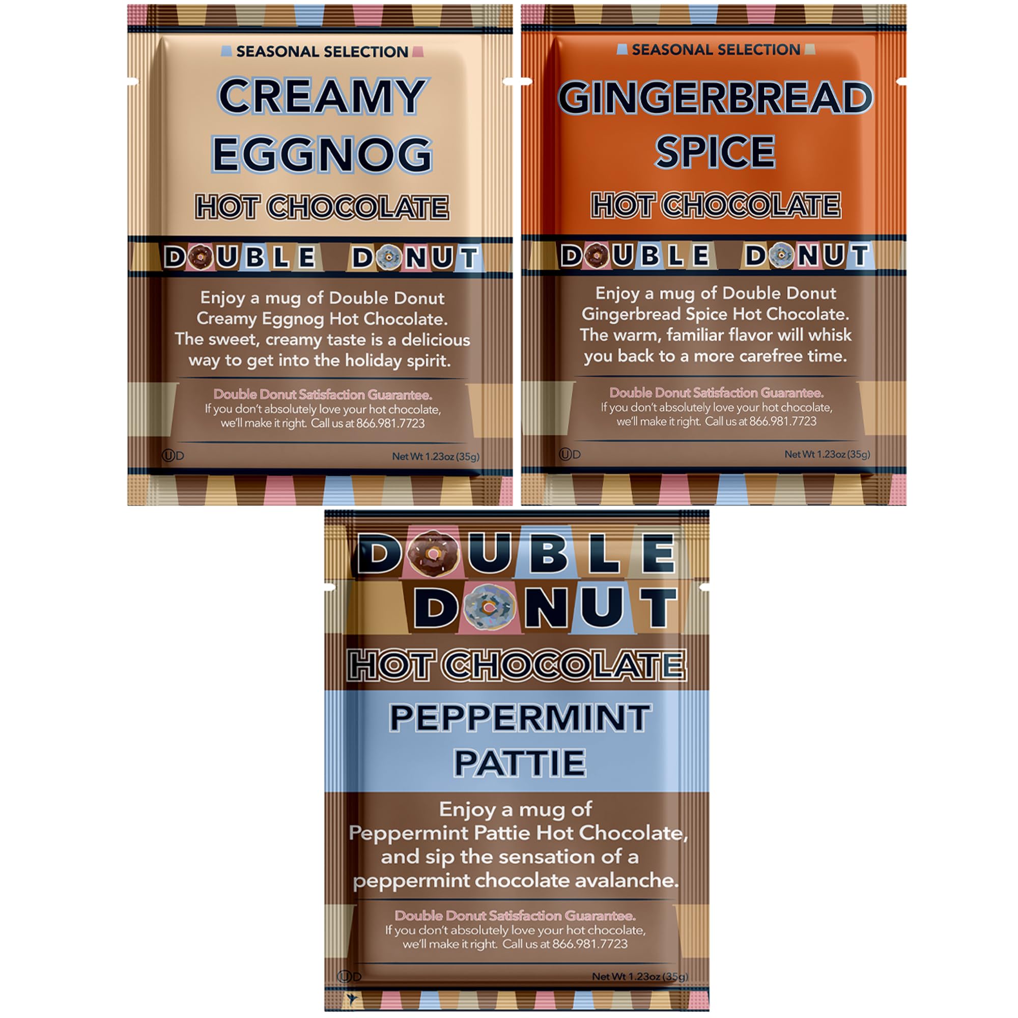 Amazon.com : Double Donut Holiday Hot Chocolate Packets Variety Pack ...