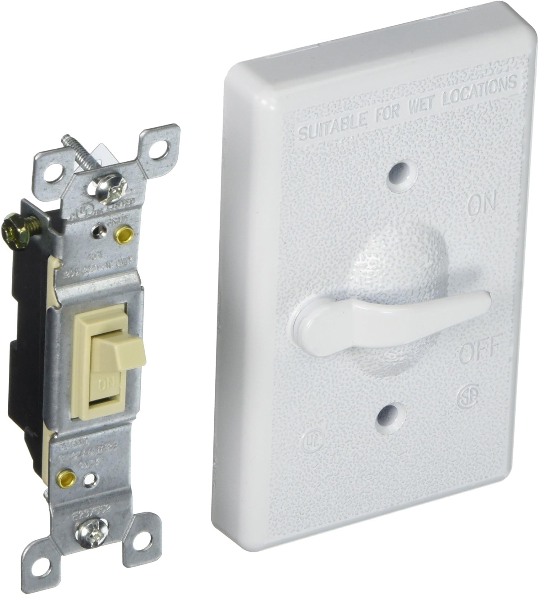 Hubbell 5121-1 Bell 1-Gang Vertical Lever Switch Weatherproof Cover ...