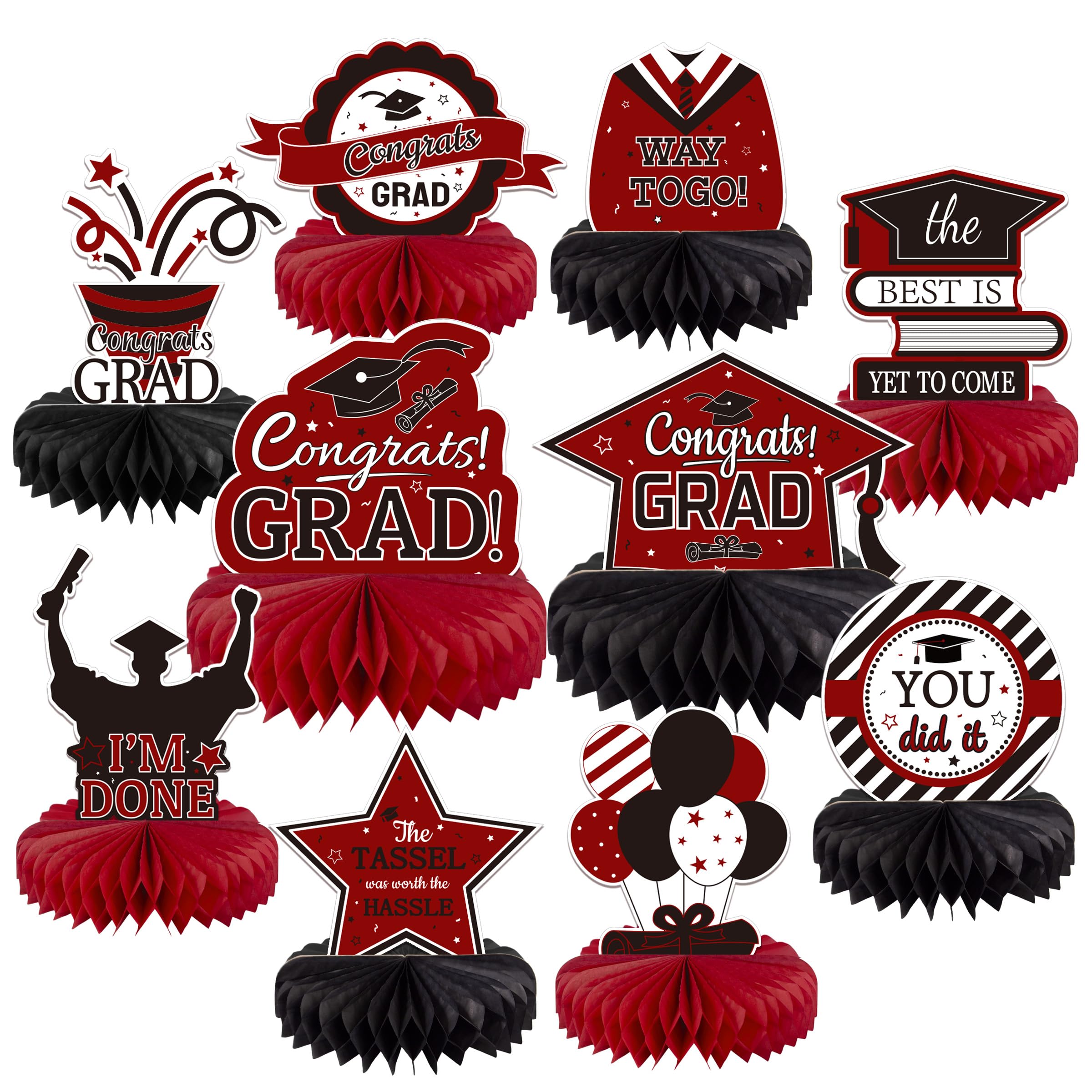 Amazon.com: 10PCS Graduation Decorations Class of 2025 Centerpieces ...