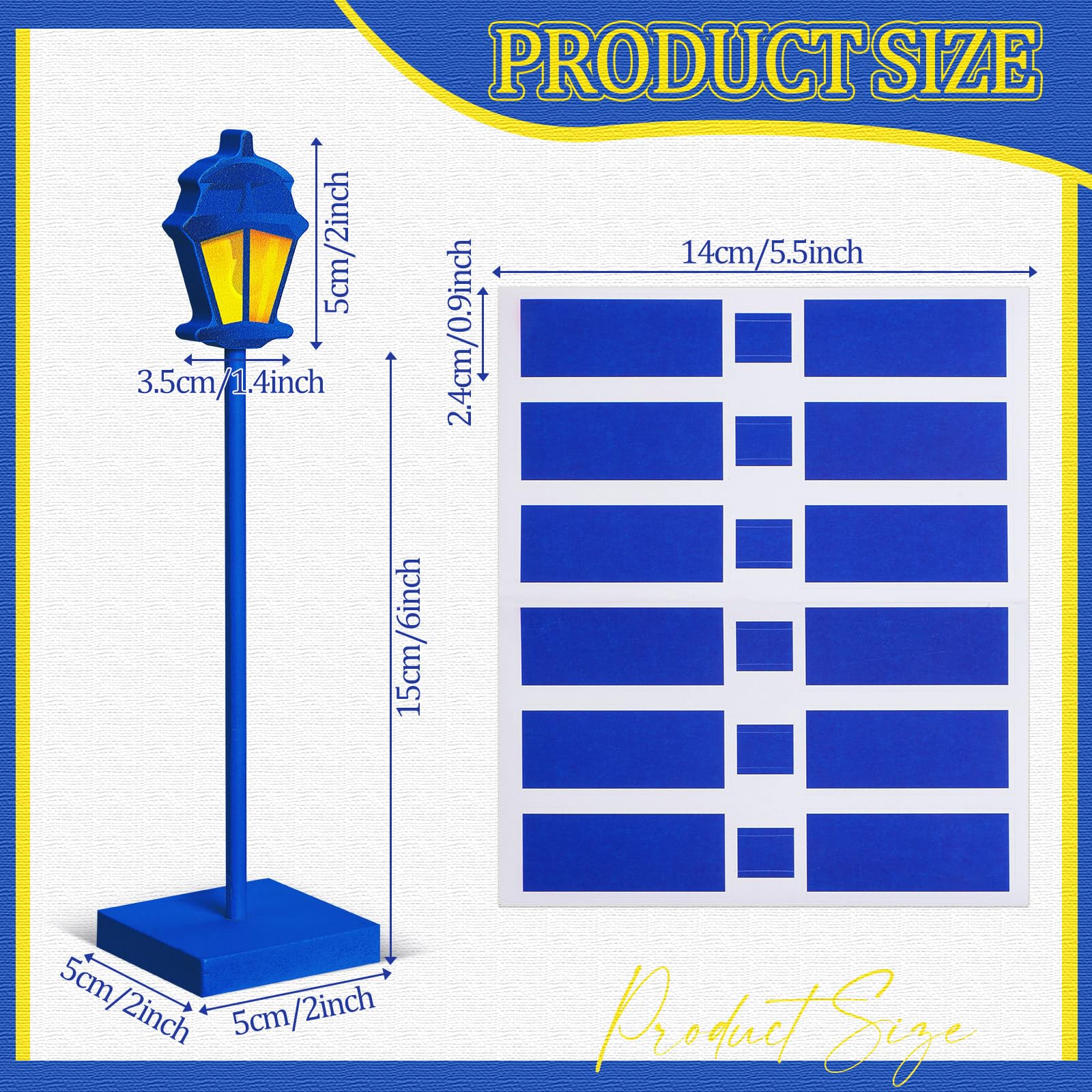 Snapklik.com : Colingmill 6 Pcs Street Sign Lamp Post Centerpiece ...