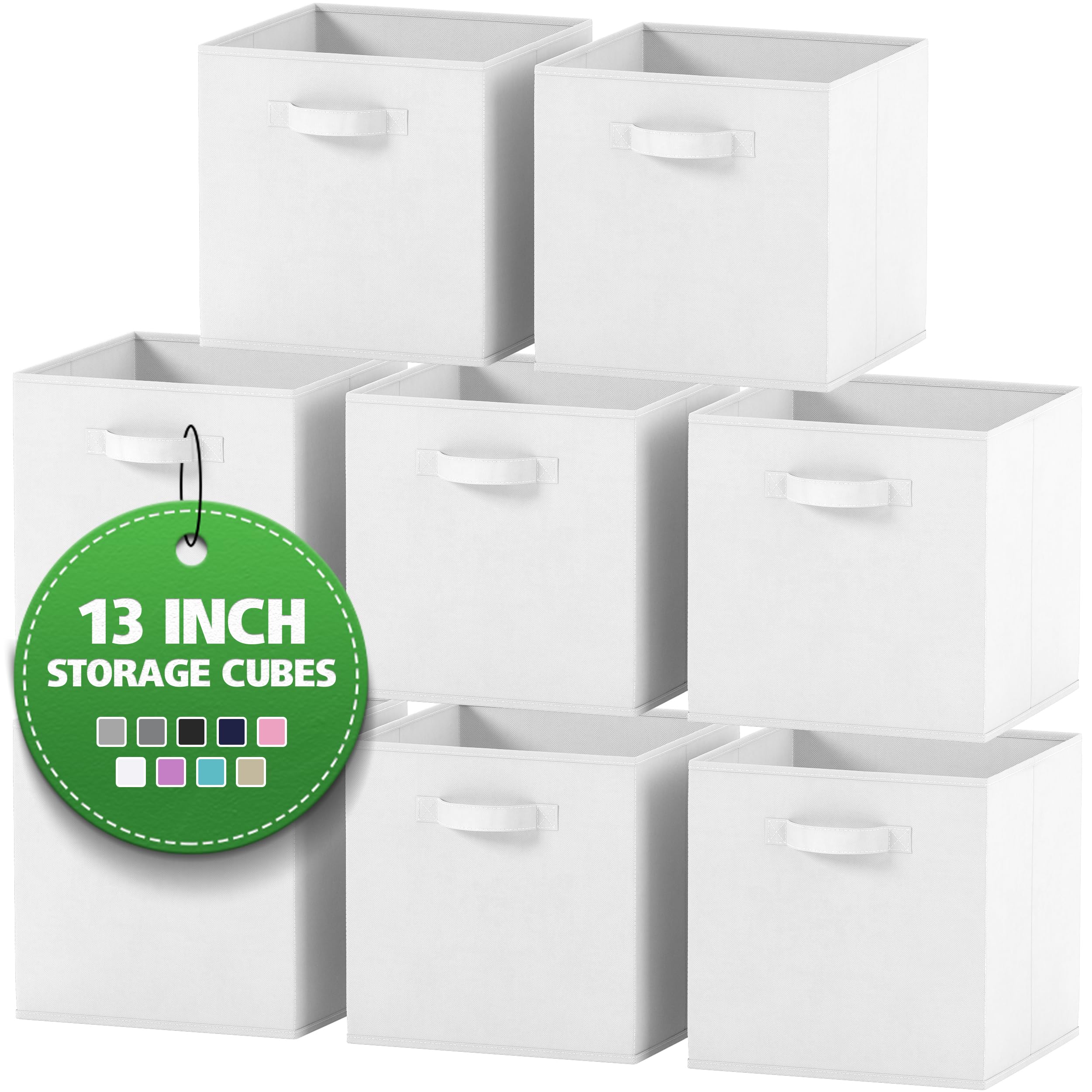 Amazon.com - Fabric Storage Cubes for Cube Organizer - 8 Pack Heavy ...