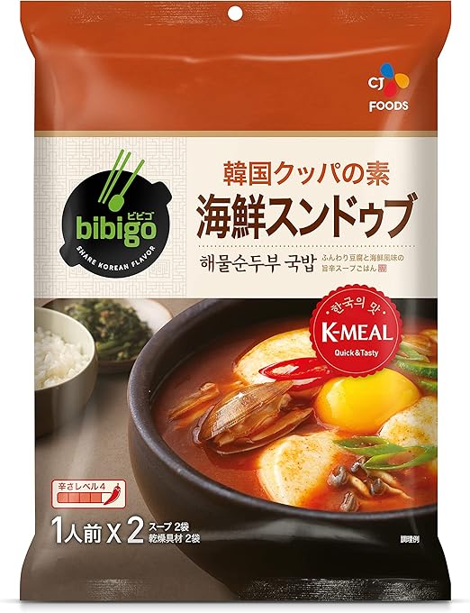 Amazon | CJ bibigo 韓国クッパの素 海鮮スンドゥブ 47.4g | CJ FOODS JAPAN(シージェイフーズジャパン) | スープ 通販