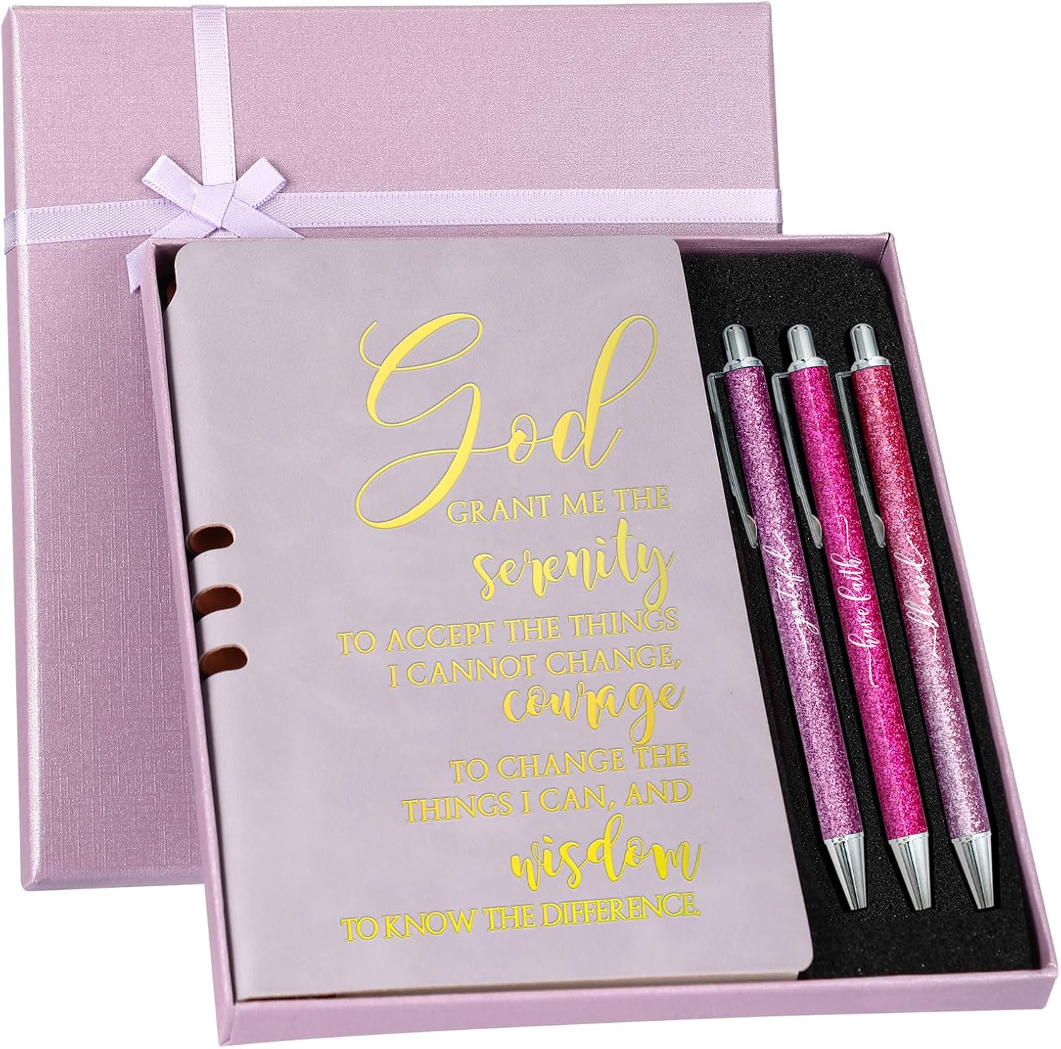 Spakon 5 Pcs Serenity Prayer Recovery Journal Gifts Christian Journal ...