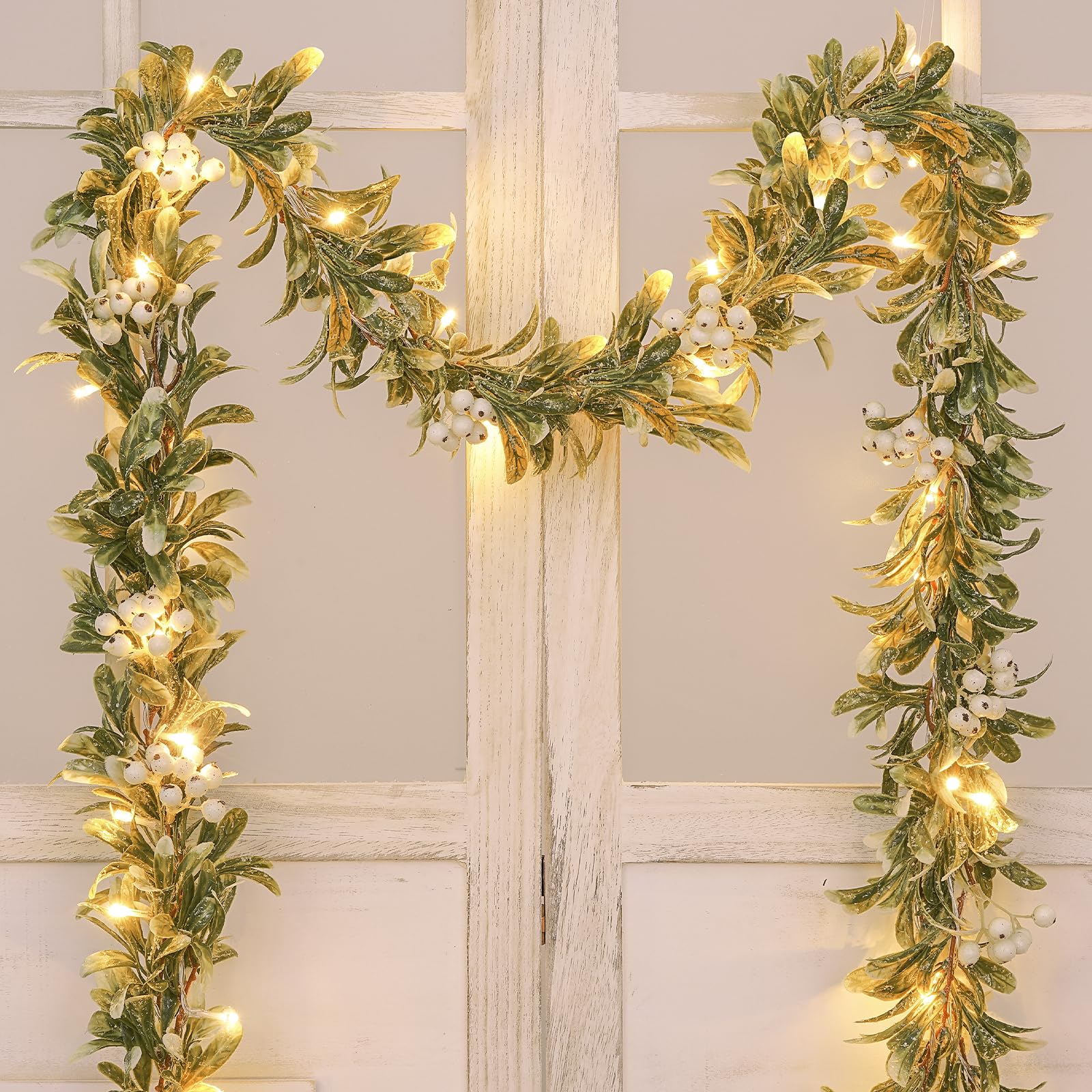 Amazon.com: MARTINE MALL 6FT Christmas Garland, Pre-lit Christmas ...