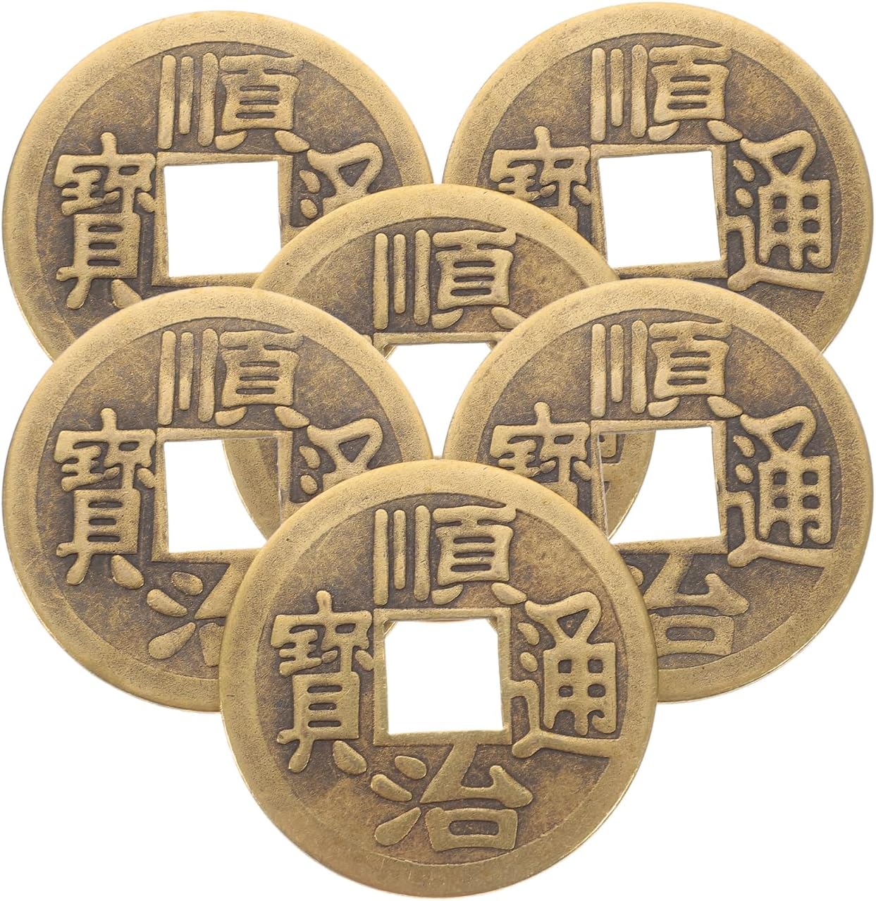 Amazon.com: 6pcs I Ching Coins, 1.1 Inch Brass Chinese Feng Shui ...