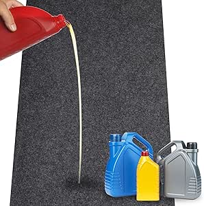 Amazon.com: yeesport Garage Floor Mat, 6.6×7.6Ft Absorbent Oil Spill ...