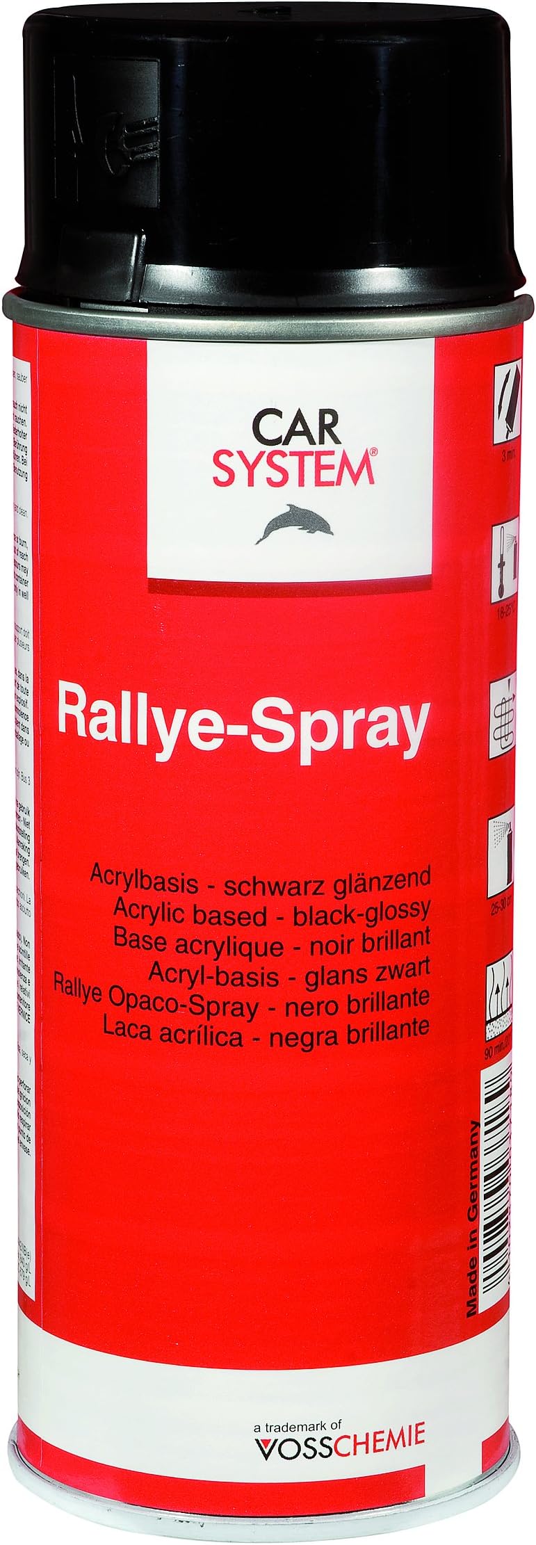 Dupli Color 385872 Car´s Rallye-Lack schwarz matt 6 Spraydosen á 400 ml ...