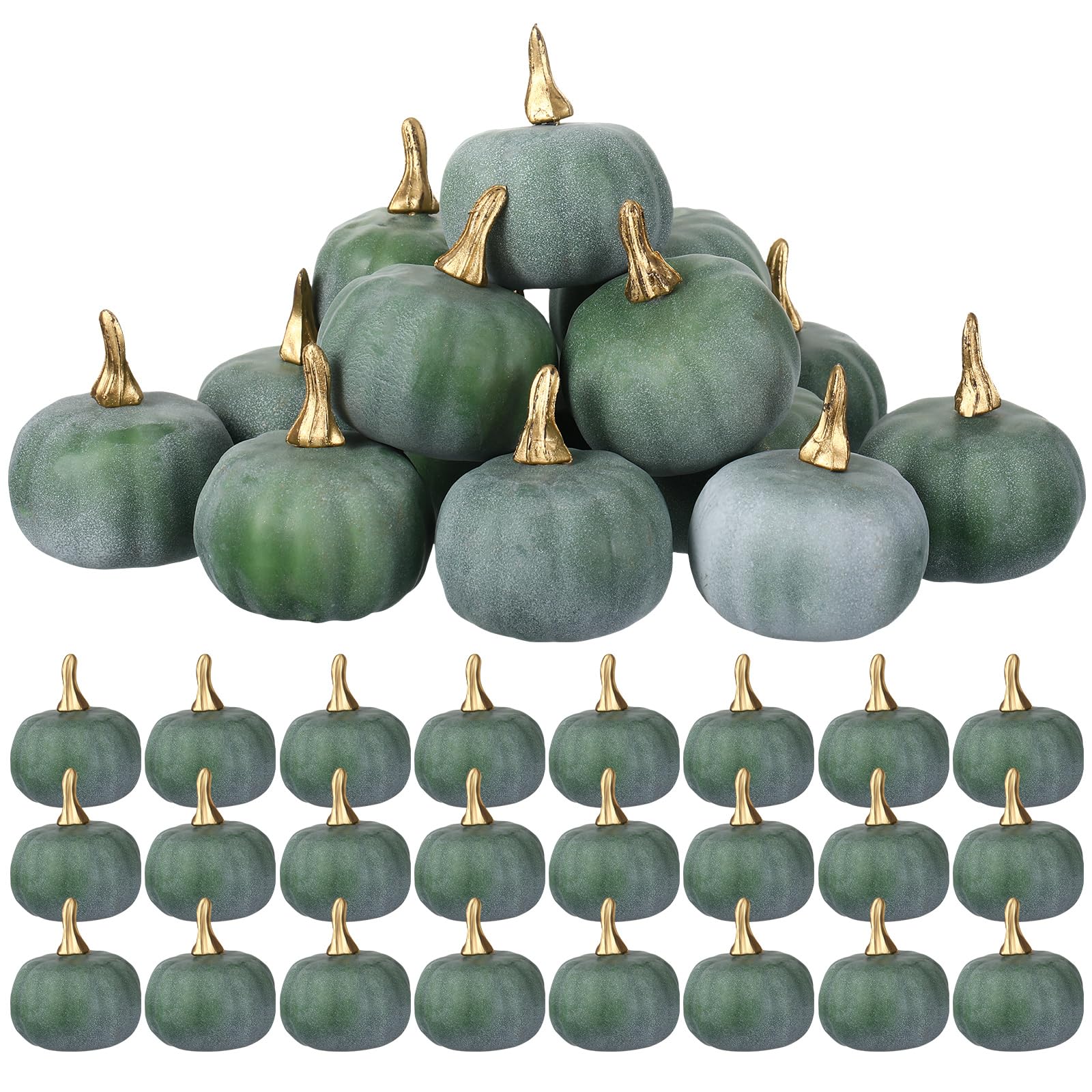 Amazon.com: Crowye 24 Pcs Mini Artificial Pumpkins 2 Inch Thanksgiving ...