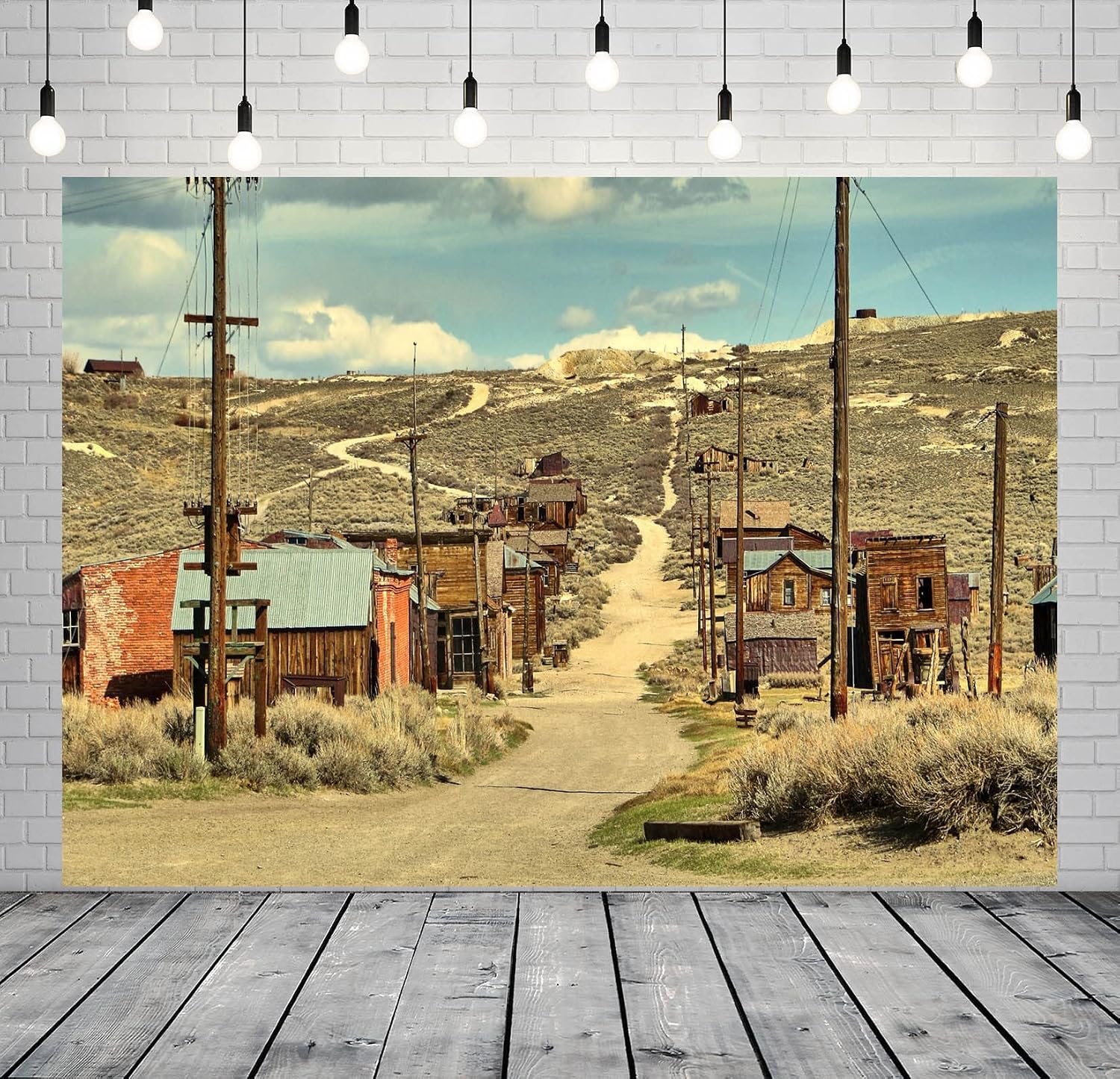 Amazon.com : BELECO 10x8ft Fabric Wild West Ghost Town Backdrop for ...