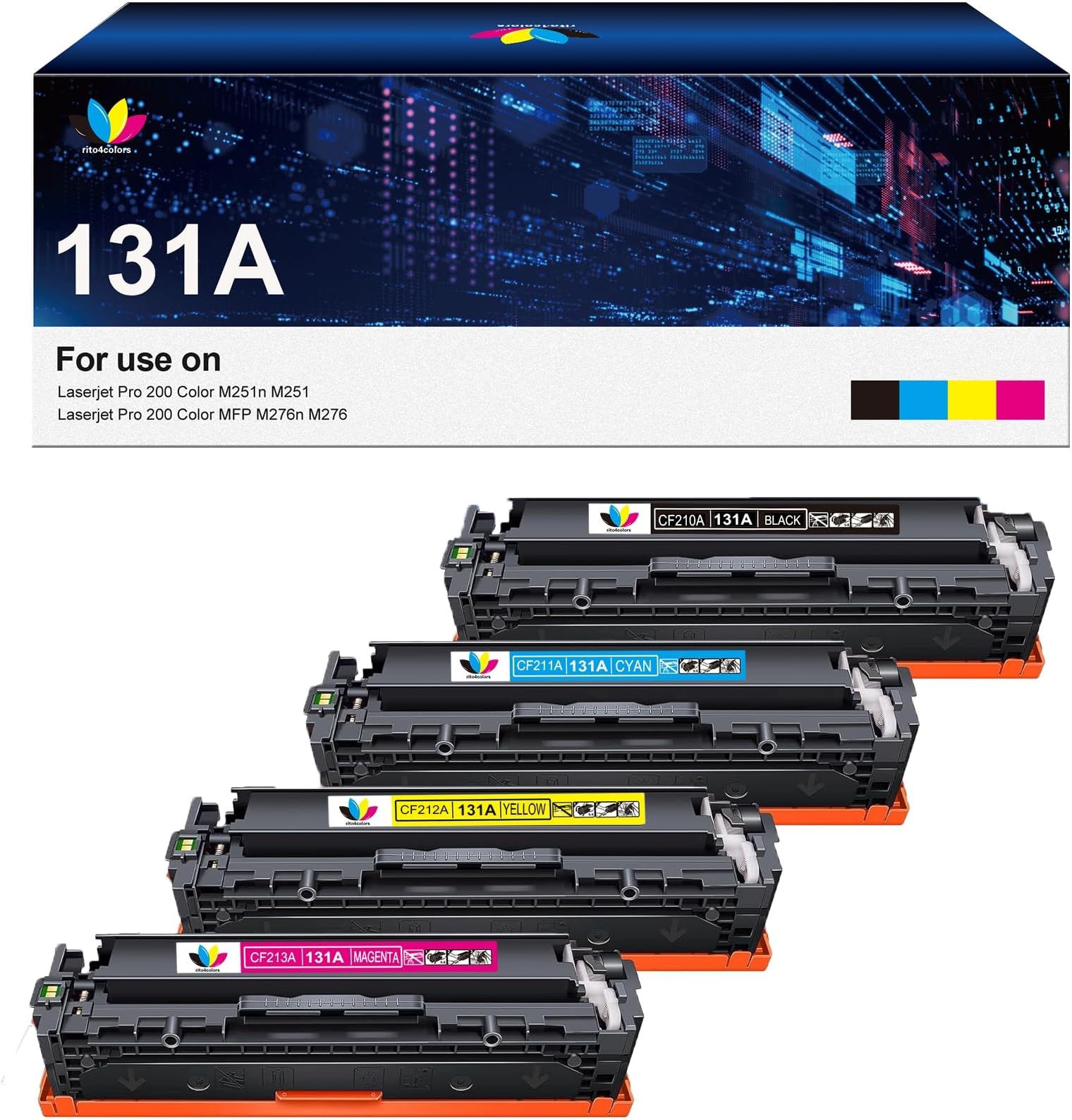 Amazon.com: rito4colors 131A Toner Cartridge Replacement for HP 131A ...
