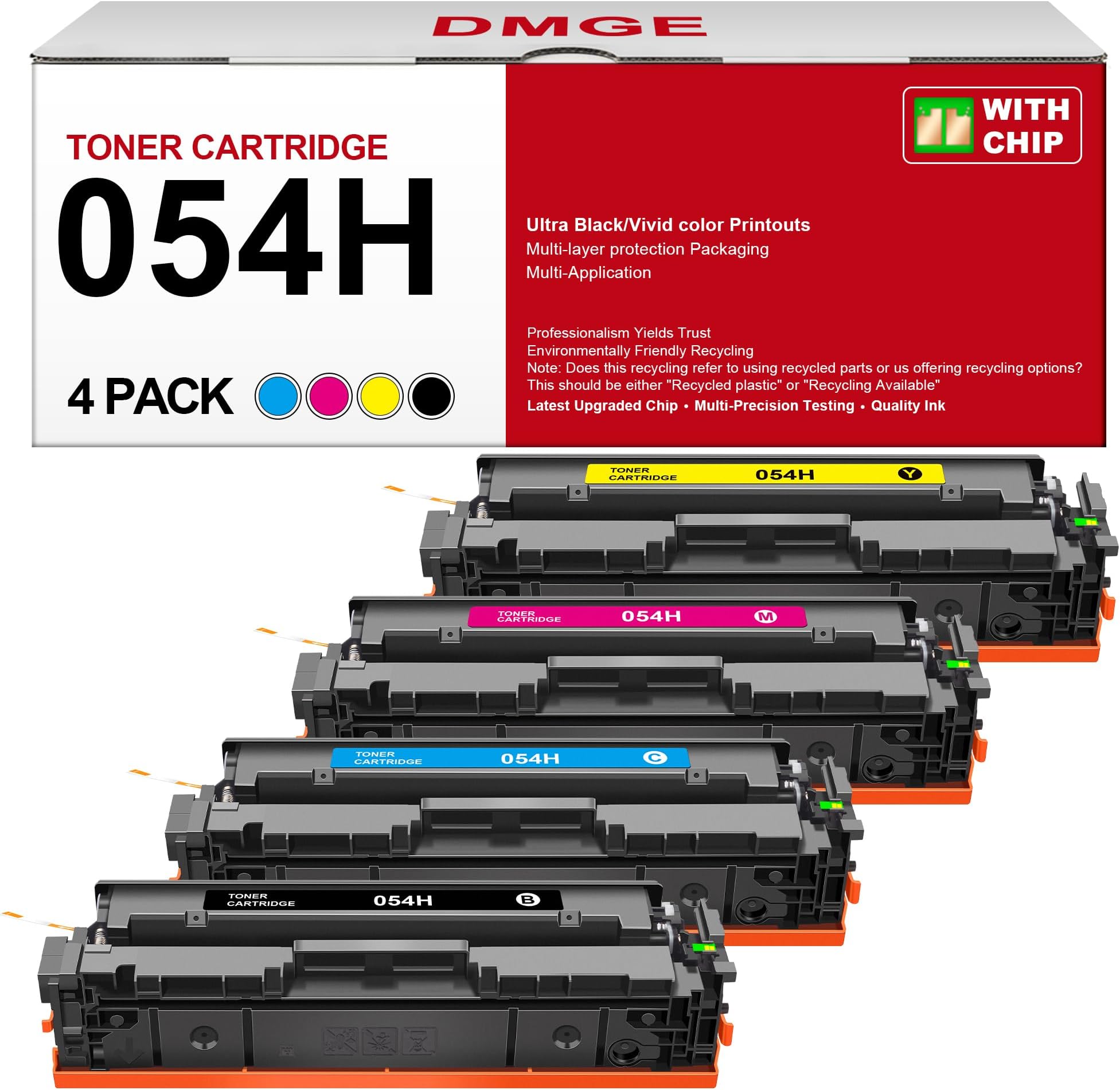 Amazon.com: 054H Toner Cartridge Set 2 Black 054 | Replacement for ...