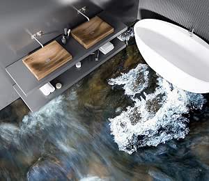 Amazon.com: 3D Flowing Water 1840 Floor Wallpaper Murals Wall Print ...