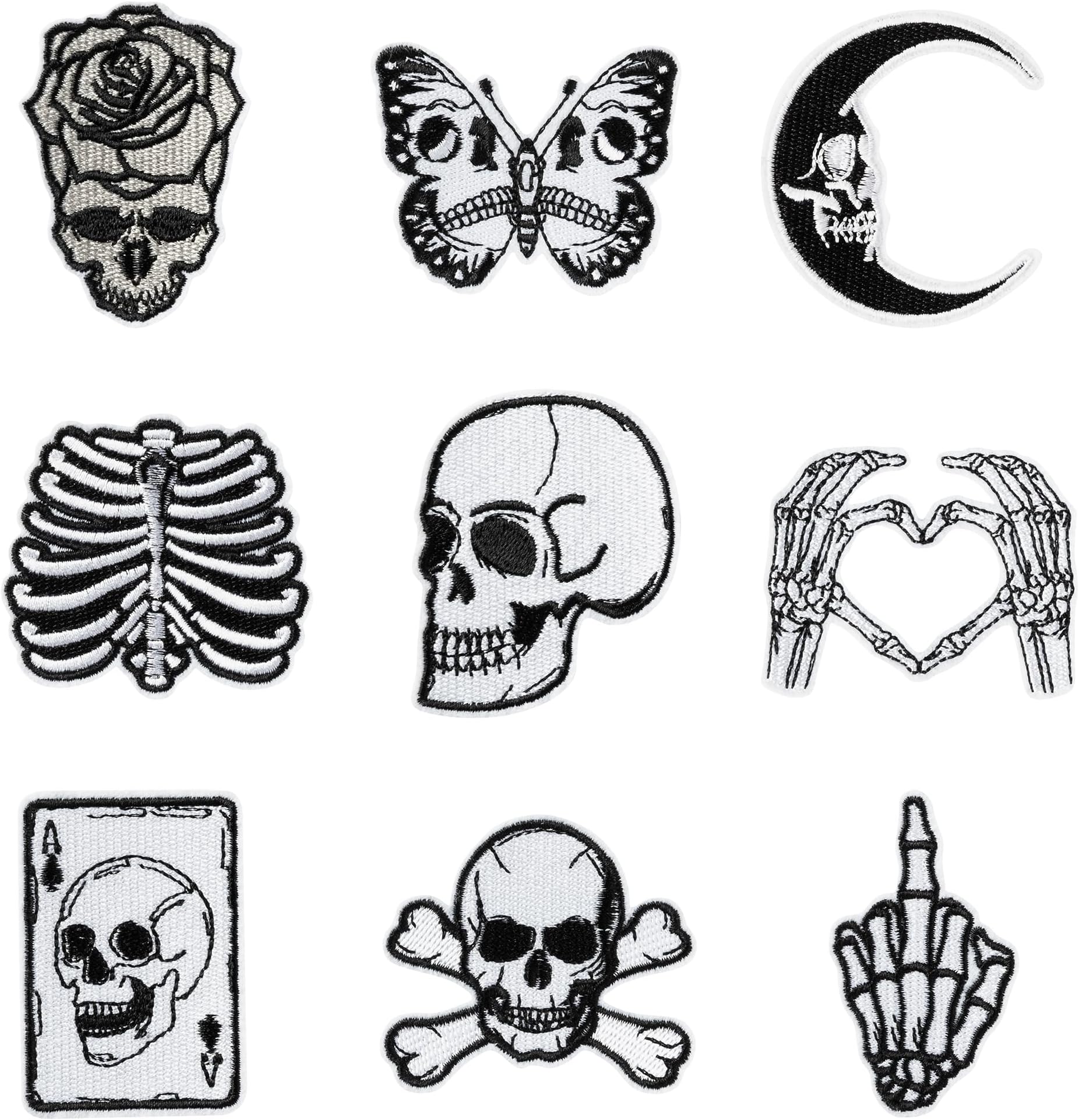 Amazon.com: Red Skull Military Patch Embroidered Iron-On Skeleton ...