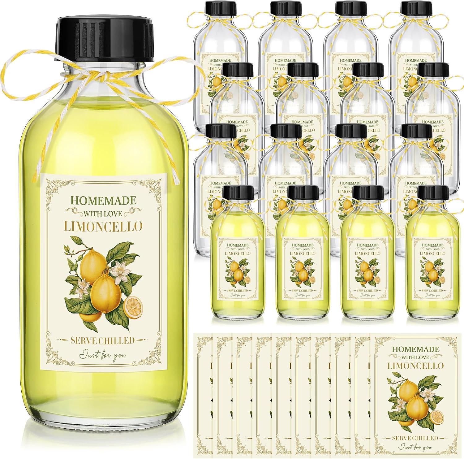 Amazon.com: Suclain 16 Pack 4 oz Mini Limoncello Glass Boston Round ...