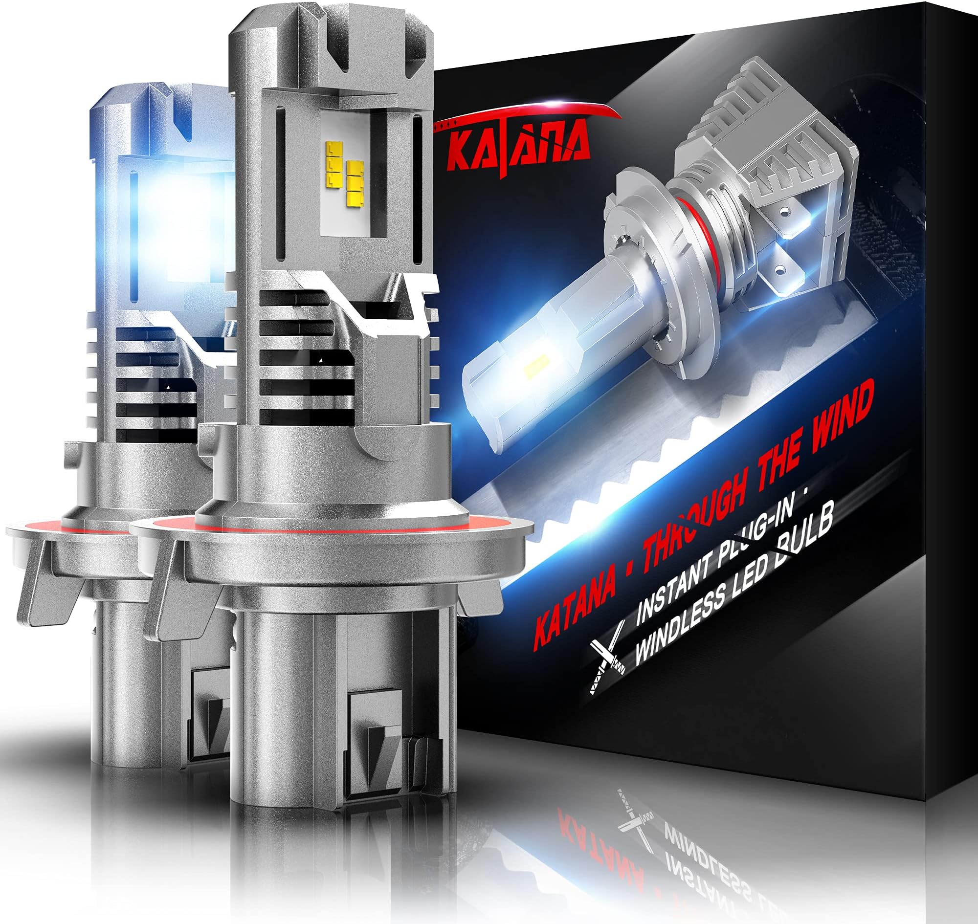 Amazon.com: KATANA H13 Light Bulbs | 9008 Light Bulbs Fanless Wireless ...