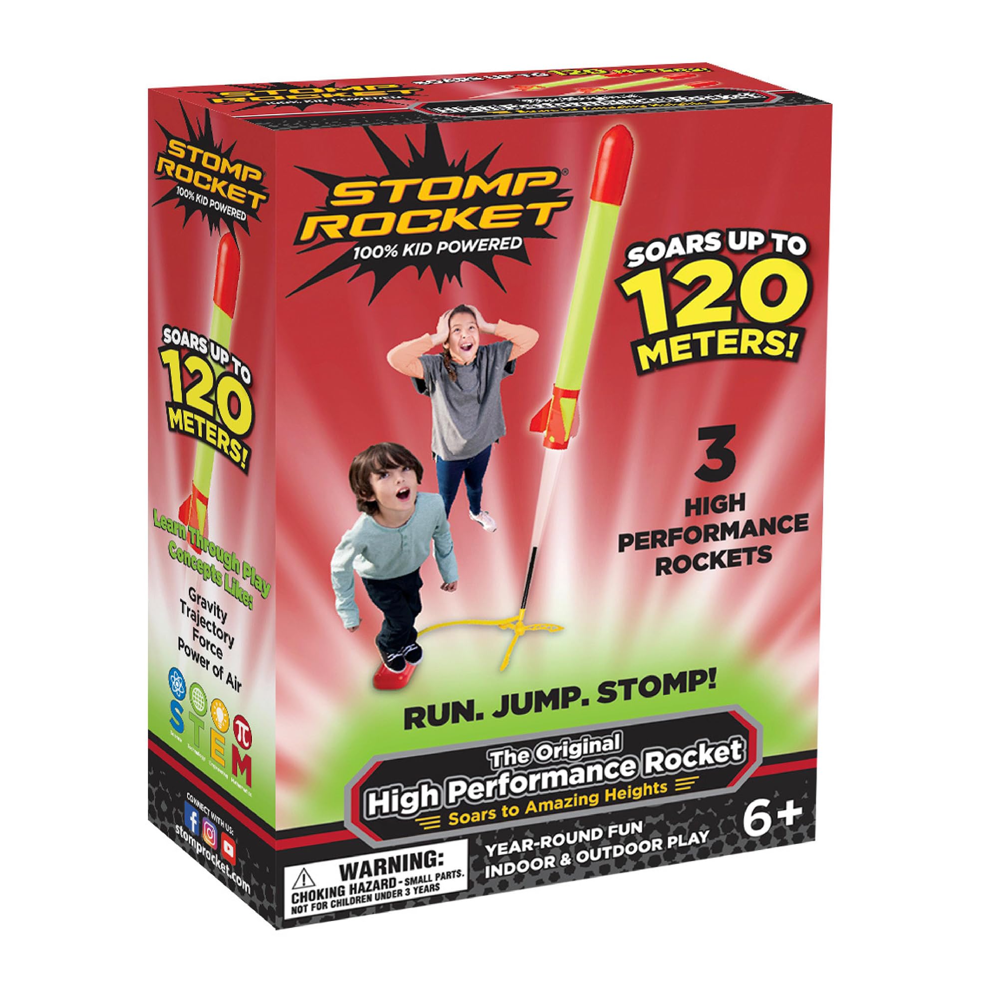 The Original Super High Performance Stomp Rocket -3 Rockets and Rocket ...
