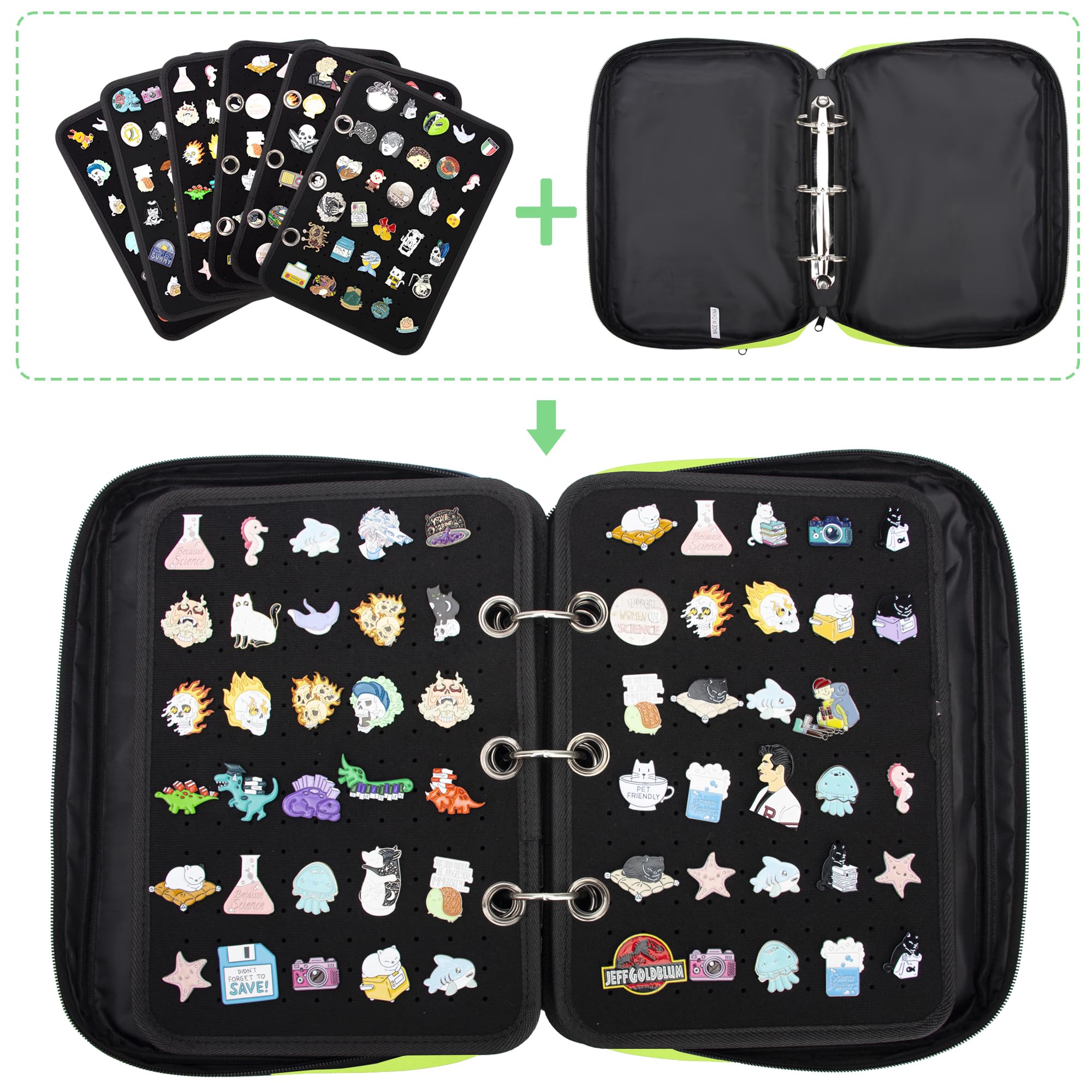 Snapklik.com : Enamel Pin Display Pages Pin Carrying Case, Pins ...
