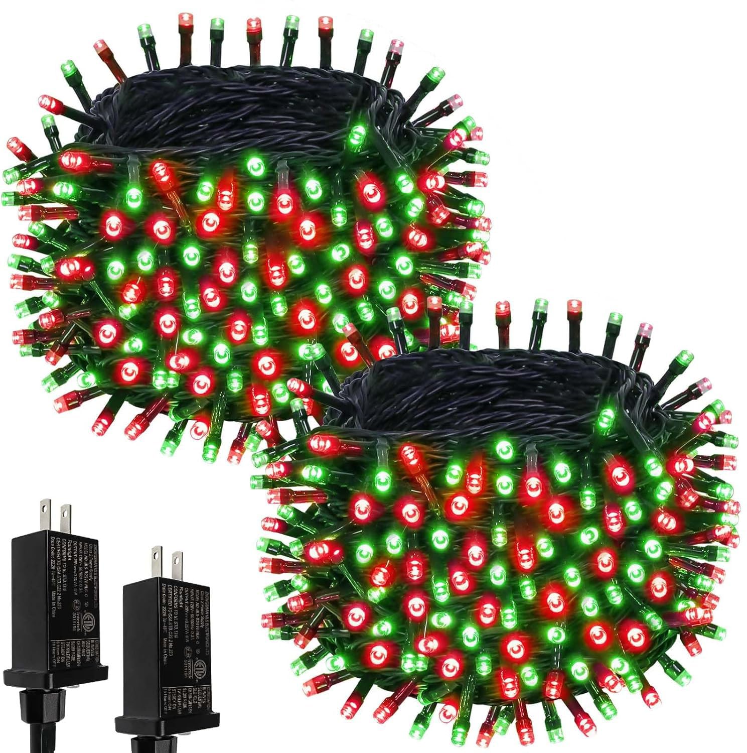 OZS Upgraded 2Pack 164ft 400 LED String Lights Outdoor/Indoor ...