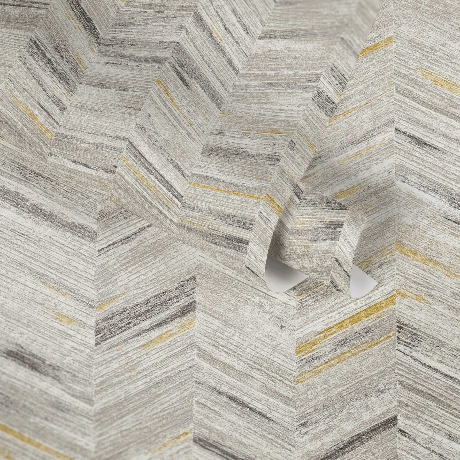 Gray Yellow Chevron Background
