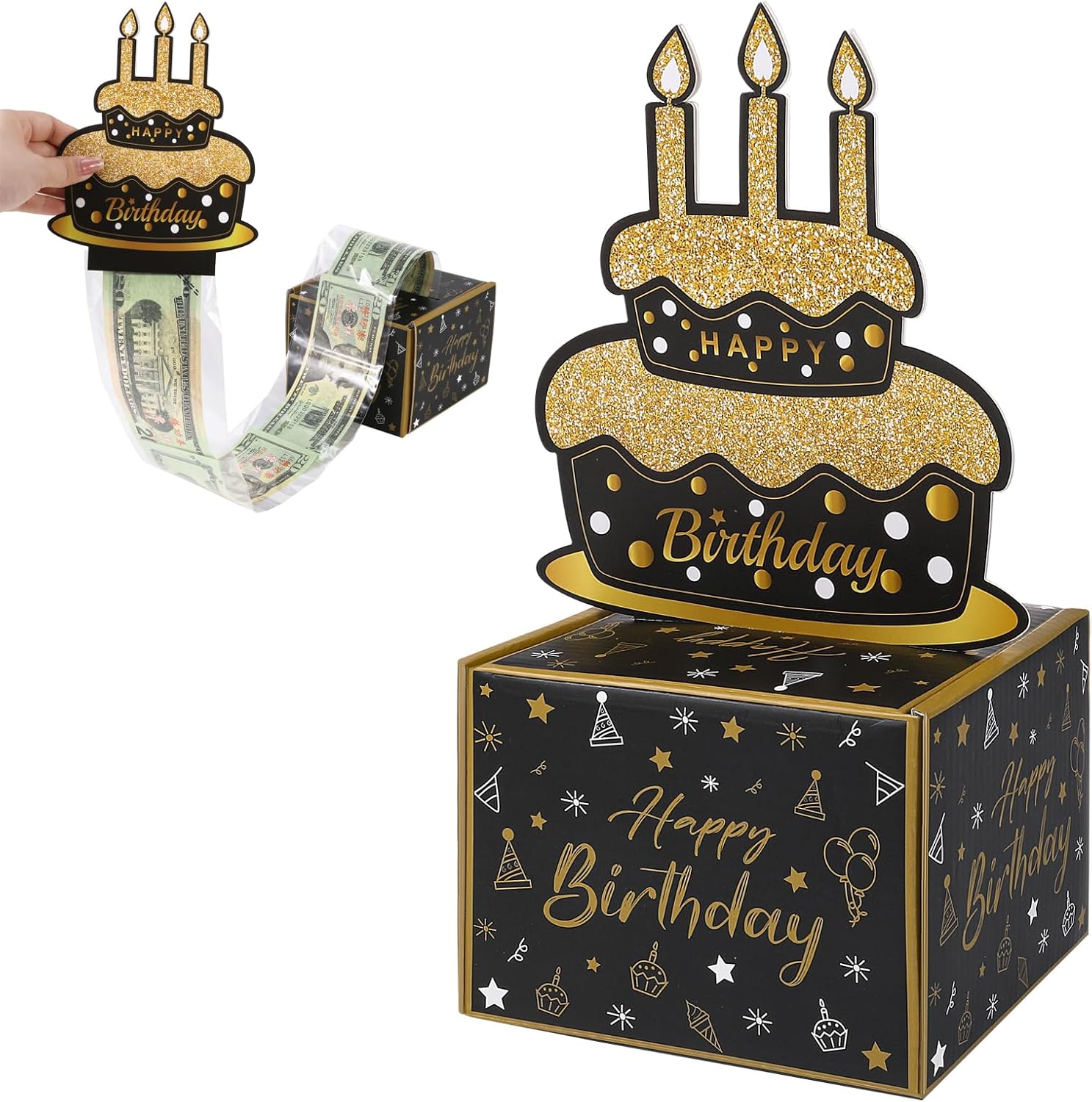 Radsocken Happy Birthday Money Box for Cash Gift, Surprise Money Gift ...