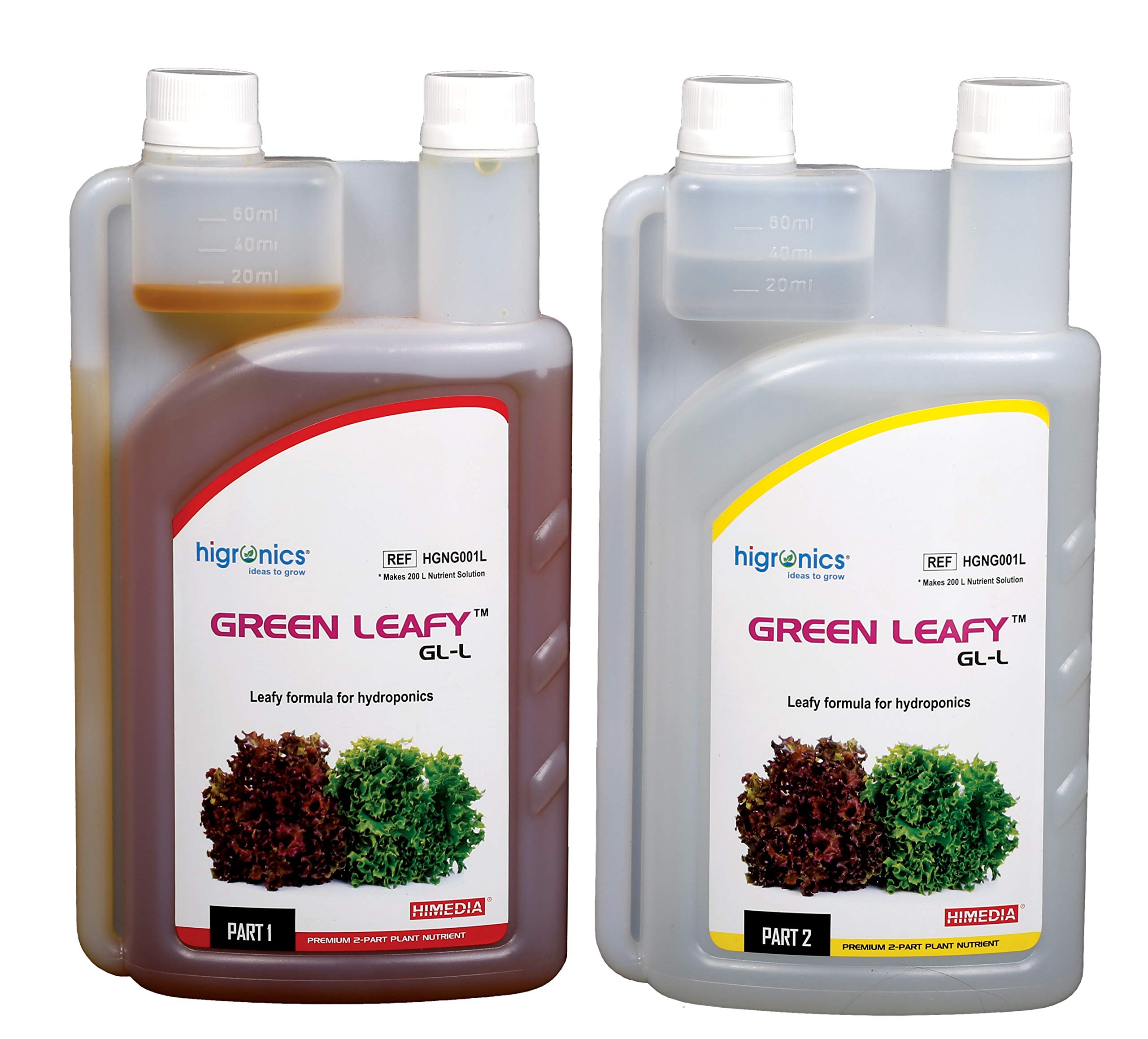higronics Hydroponic Nutrient Green GL-L (2 Part), Leafy Formula for ...