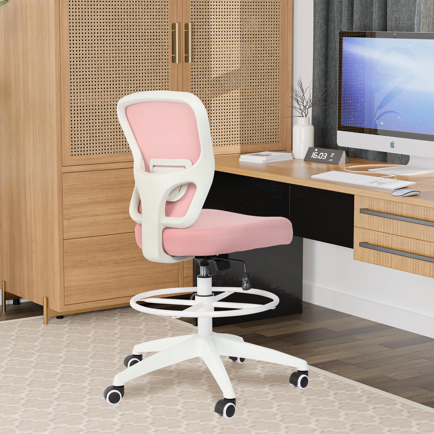 Snapklik.com : Drafting Chair Adjustable Height Tall Office Chairs ...