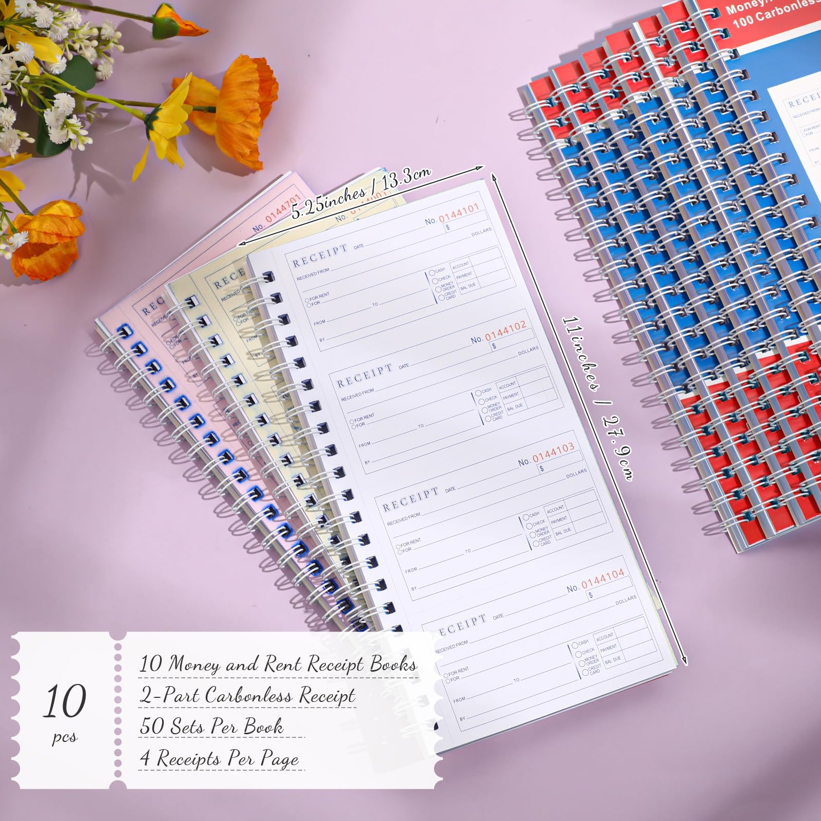 Snapklik.com : Crtiin 10 Books Money And Rent Receipt Book 3 Part ...