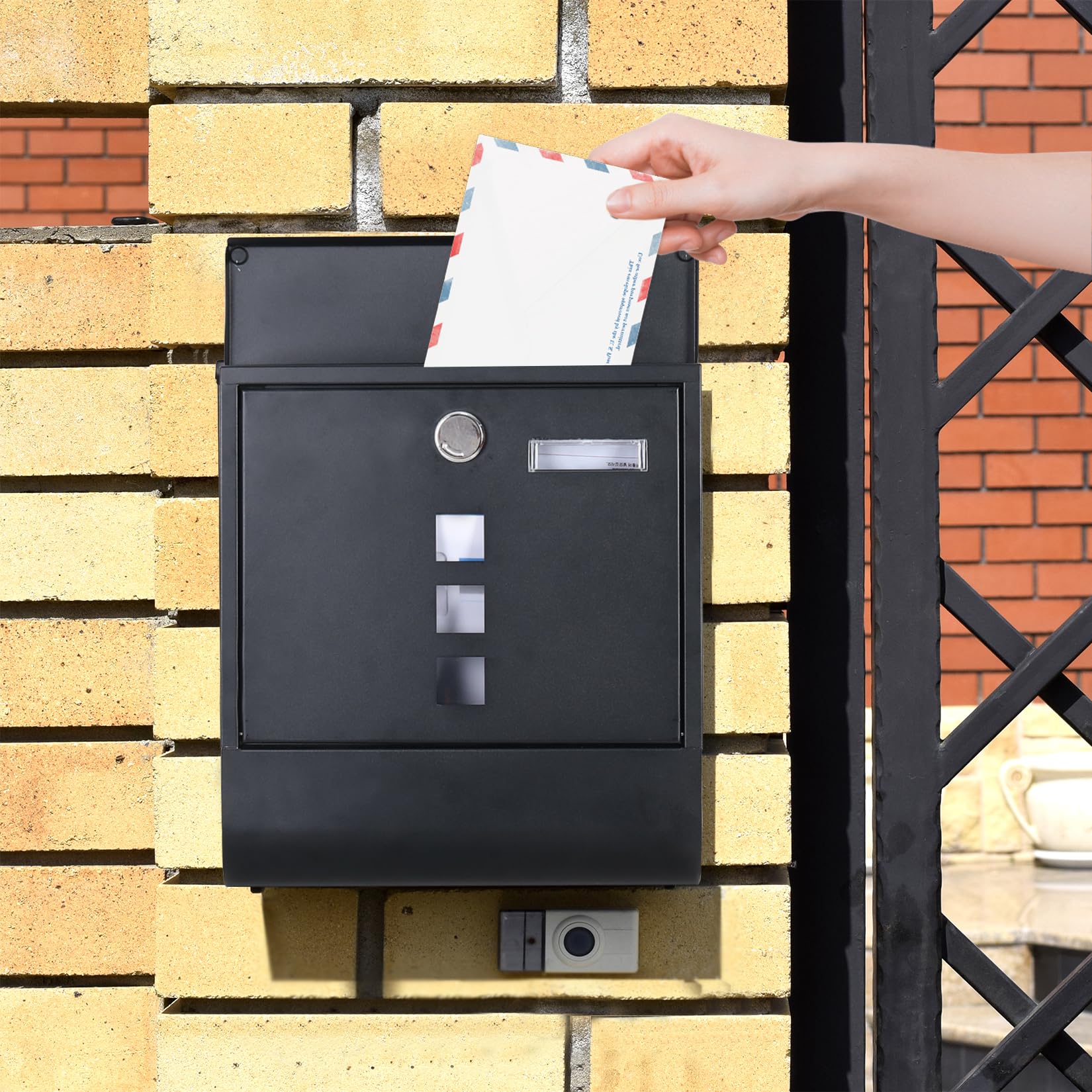 Wall Mounted Letter Post Box: Outside Letterbox with Lock and Viewing ...
