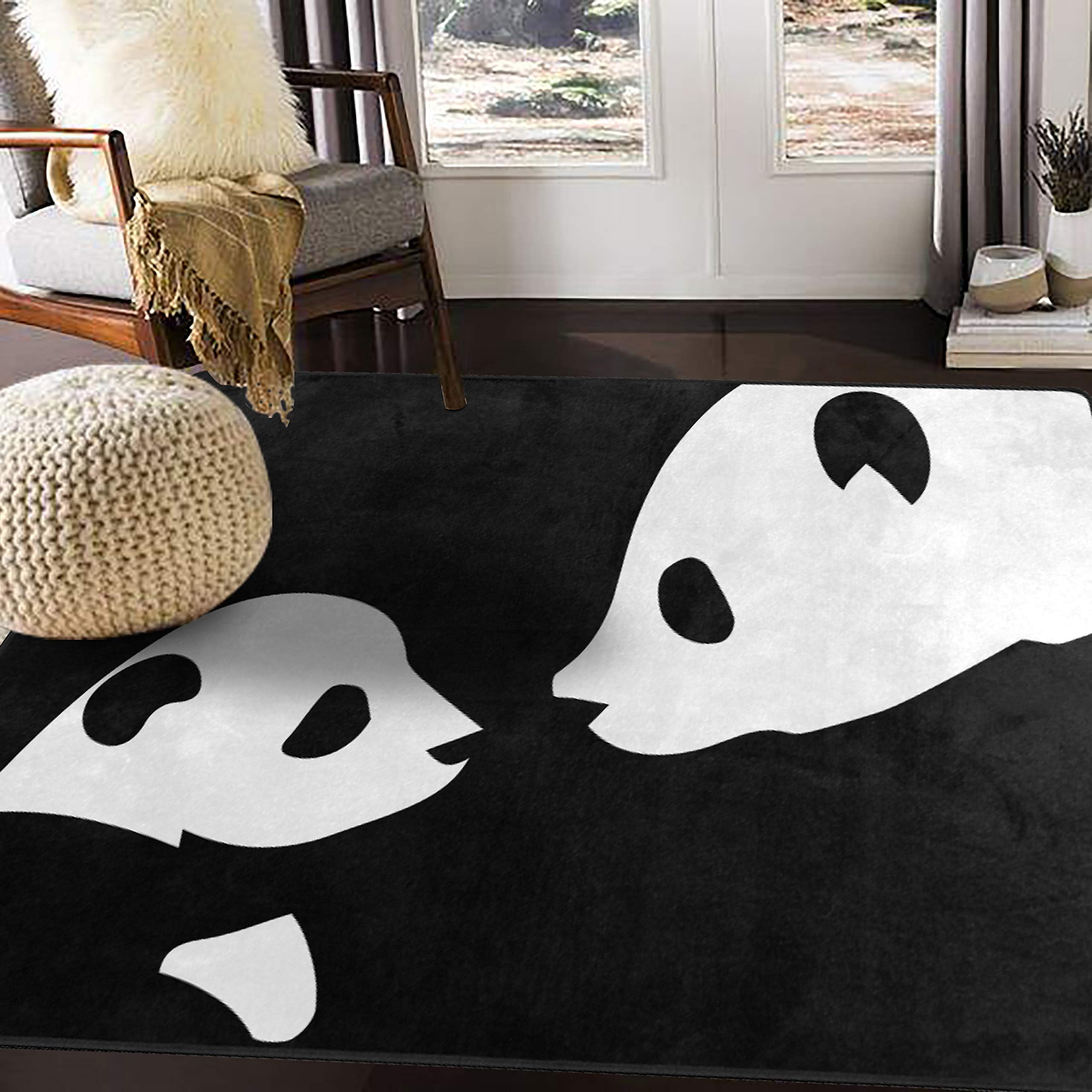 Amazon.com: XIANGYUNLAI Panda Mat, 2x3ft Panda Rug, Shag Area Rug Soft ...