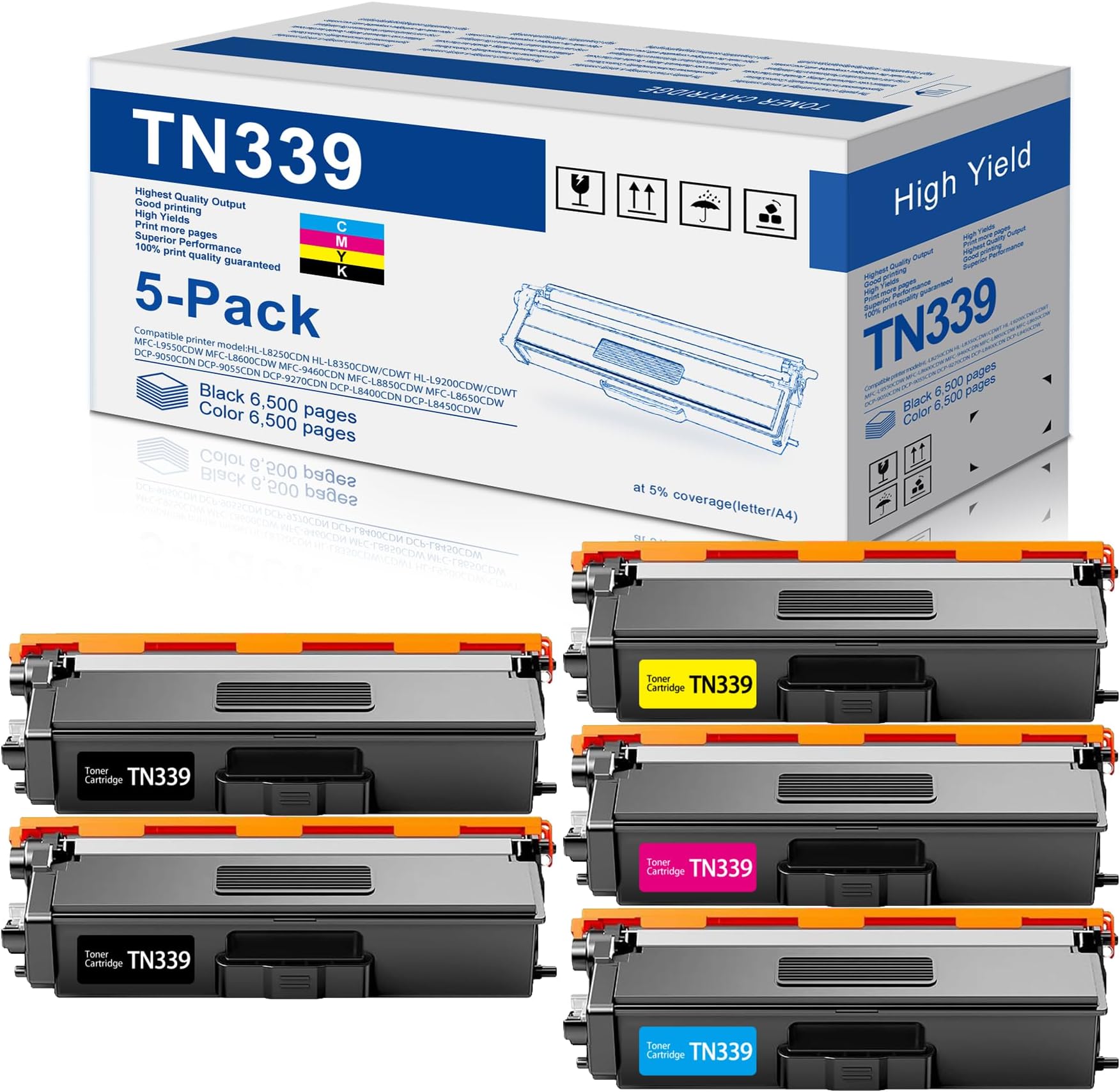 Amazon.com: Brother TN339 Replacement Toner Cartridge, Black, 1-Pack : Office Products