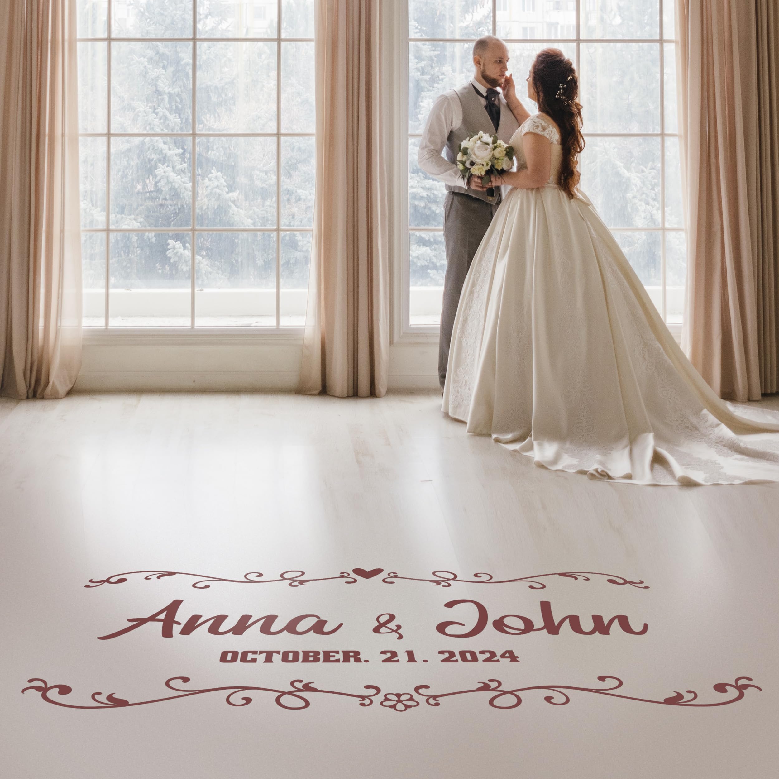 Personalized Wedding Floor Decals Dance Floor Decoration With Monogram