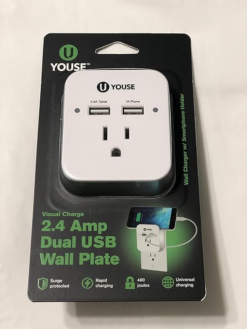 Amazon.com: U Youse 2.4 Amp Dual USB Wall Plate : Electronics