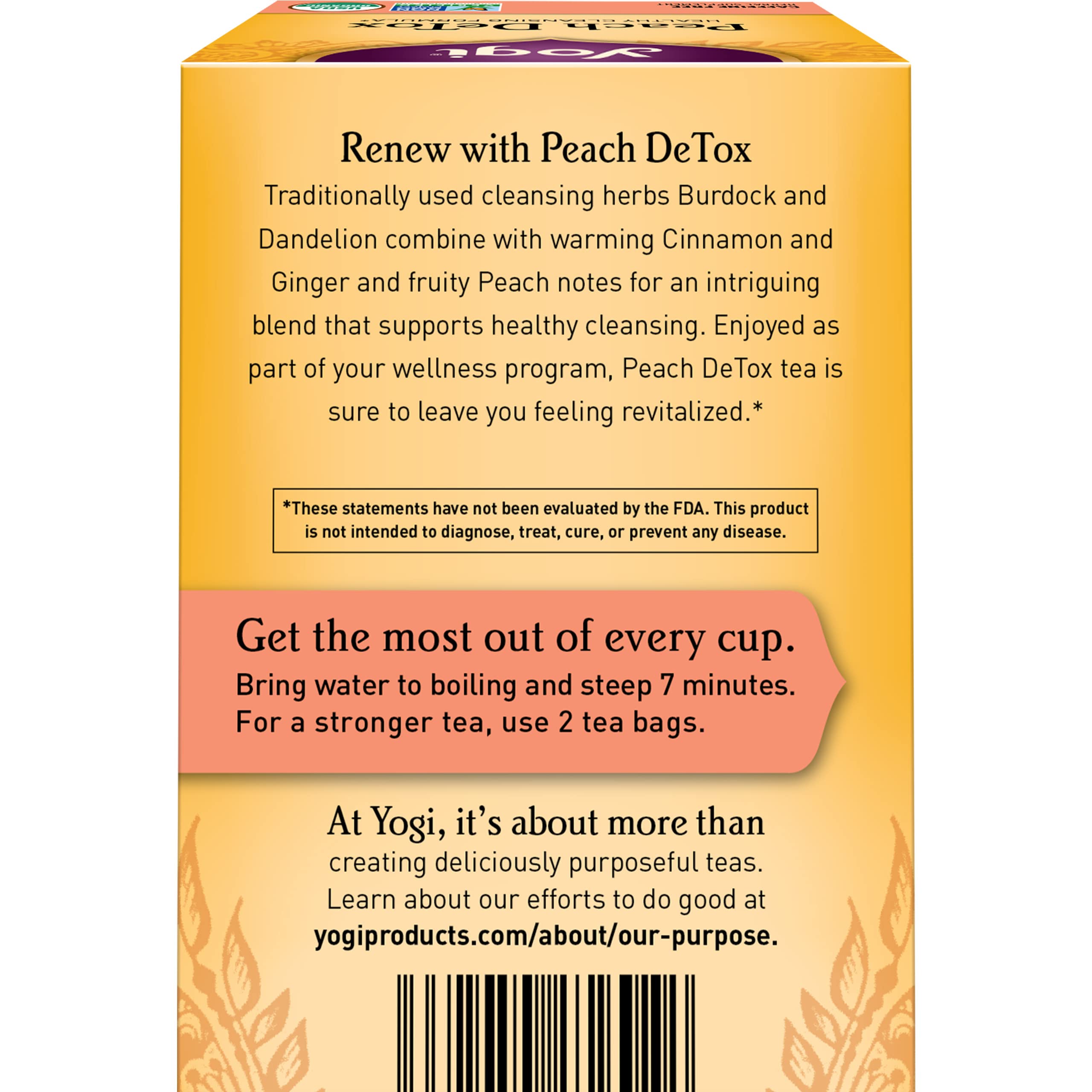 Snapklik.com : Yogi Tea - Peach DeTox Tea (6 Pack) - Healthy Cleansing ...