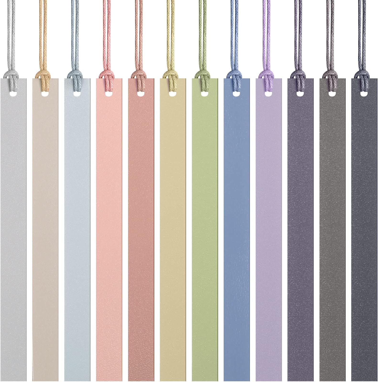 Amazon.com: Kosiz 12 Pcs Leather Bookmarks Colorful Bookmarks Leather ...