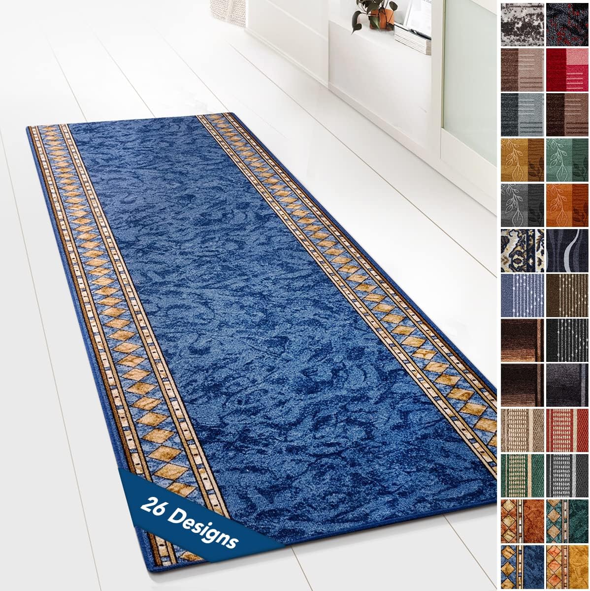 KARAT Modern Floor Runner Rug, Pattern Design Carpet Runner Floor Mat ...