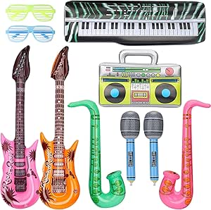 Amazon.com: Inflatable Instrument Party Prop Decor Guitar Saxophone ...