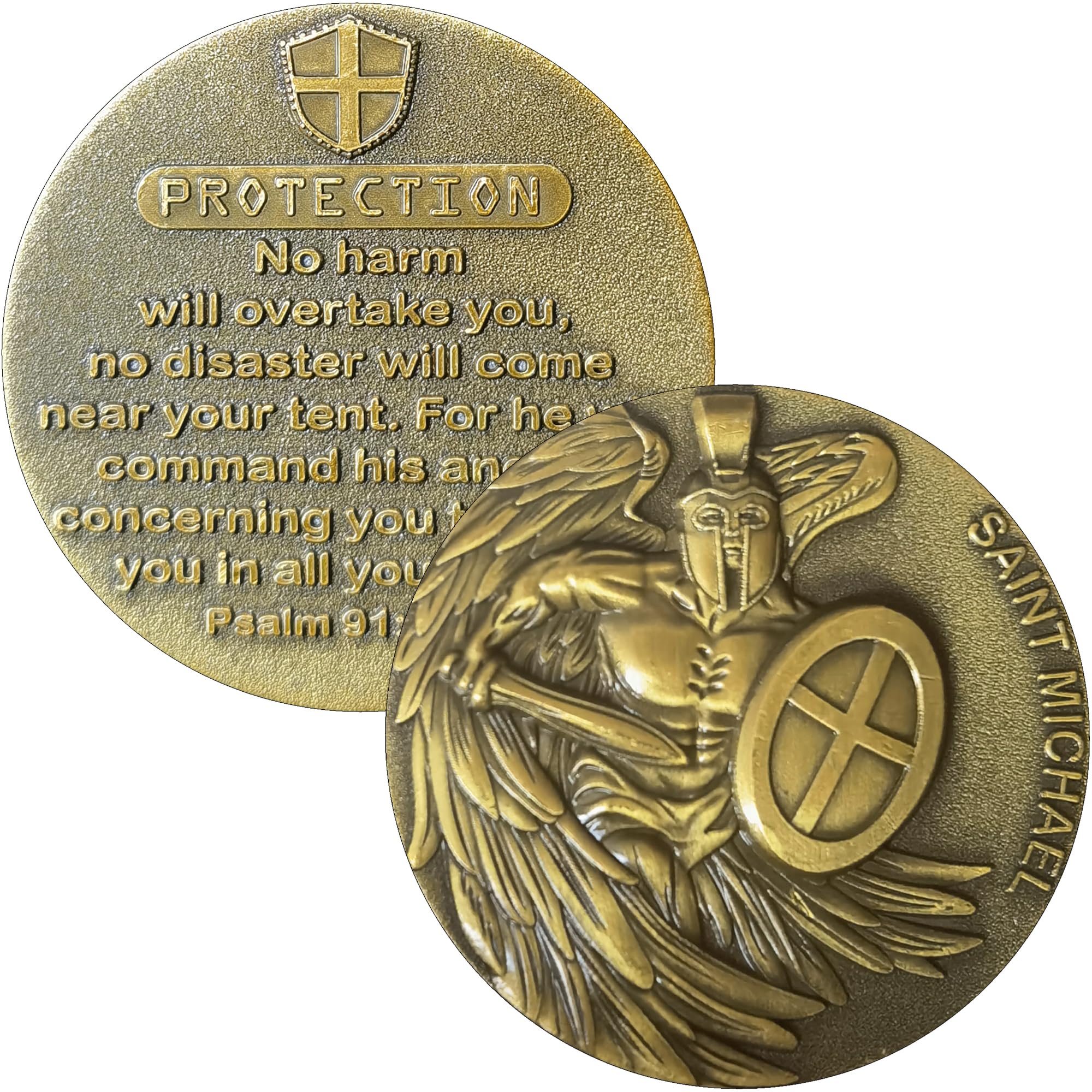 Amazon.com: Saint Michael The Archangel Christian Challenge Coin ...