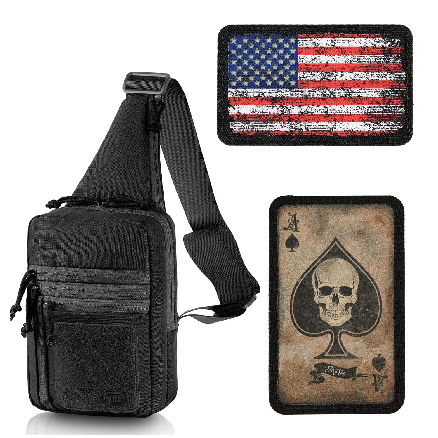 Amazon.com : M-Tac Tactical Carry Set: Shoulder Chest Pack, Ace of ...