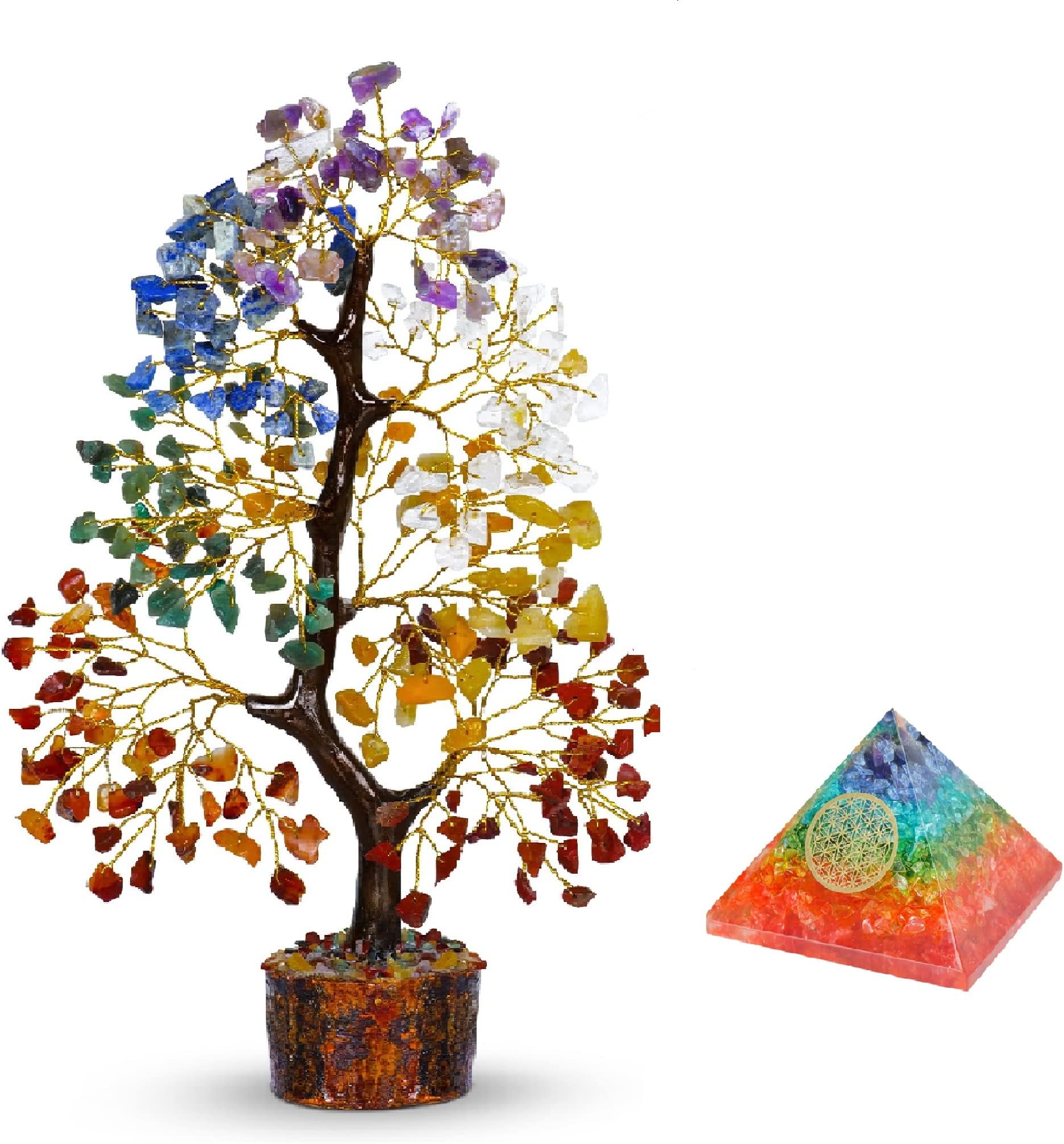 Amazon.com: Crystaline Chakra Tree Aesthetic Decor – Seven Chakra ...