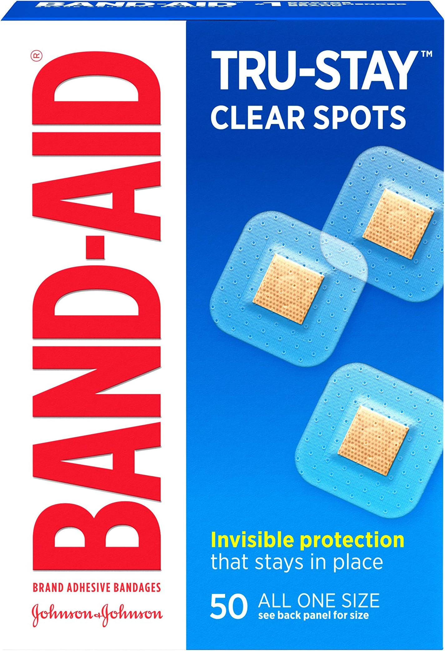 Band-Aid Choice One Brand Tru-Stay Clear Spots Bandages For Discreet ...