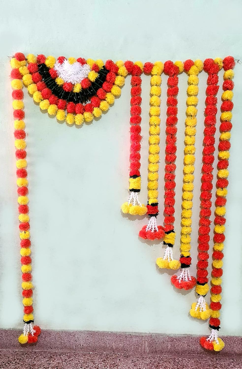 Divyakosh Marigold Flower Full Door Decoration | Decoration Items for Home, Main Door, Mandir ...