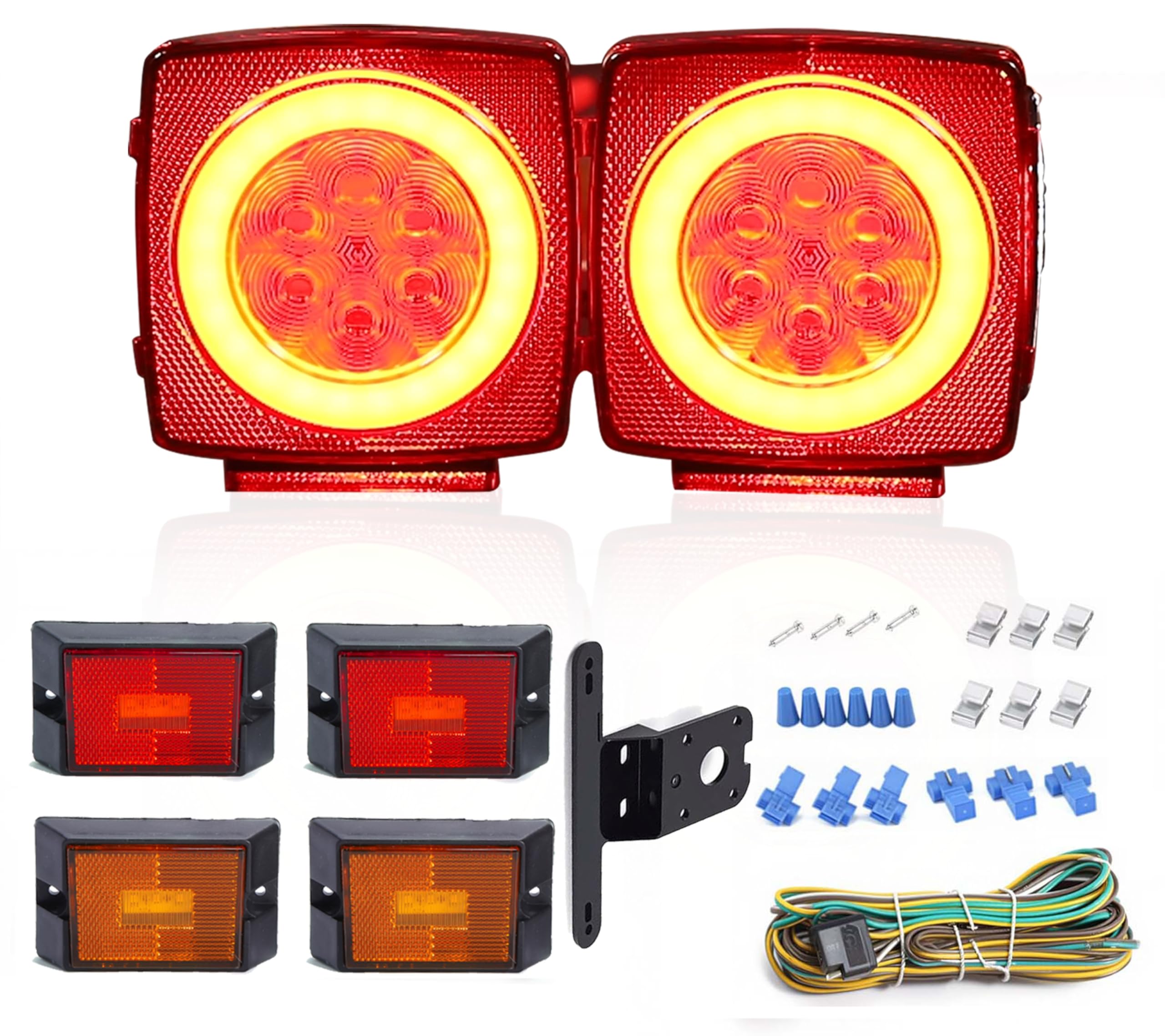 Snapklik.com : Complete 12V LED Trailer Light Kit, Submersible Tail ...