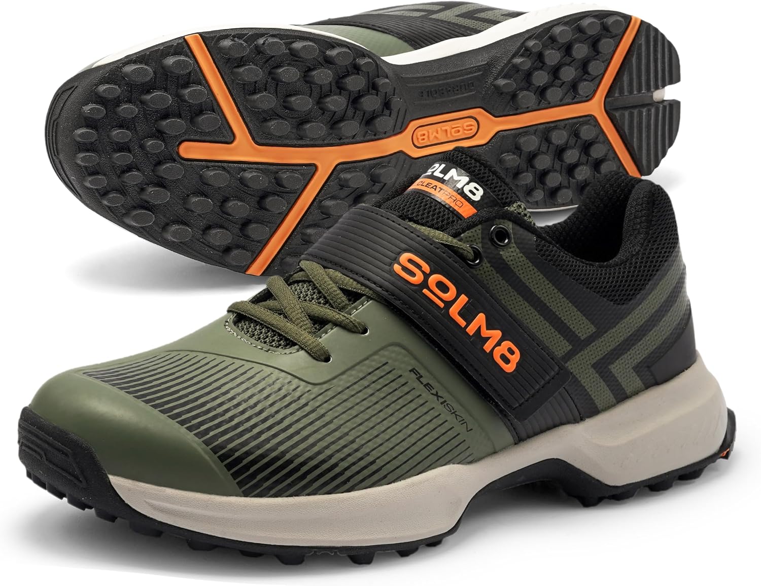 SOLM8 S8 Cricket Shoes - Spikeless Rubber Cleats for Turf and Field ...