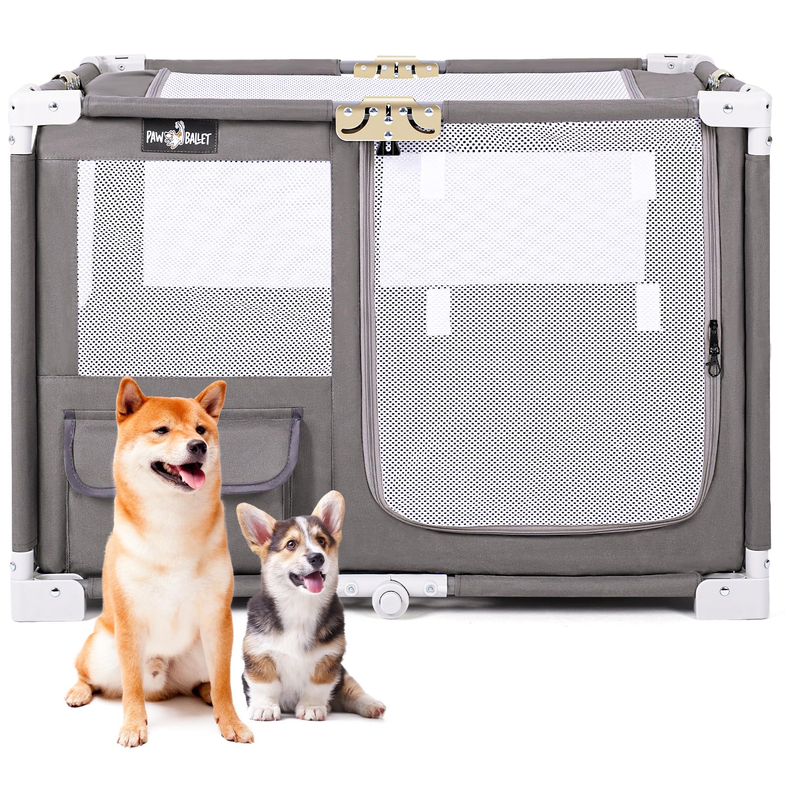 Snapklik.com : Paw Ballet Dog Playpen, Portable Collapsible Dog Crate ...