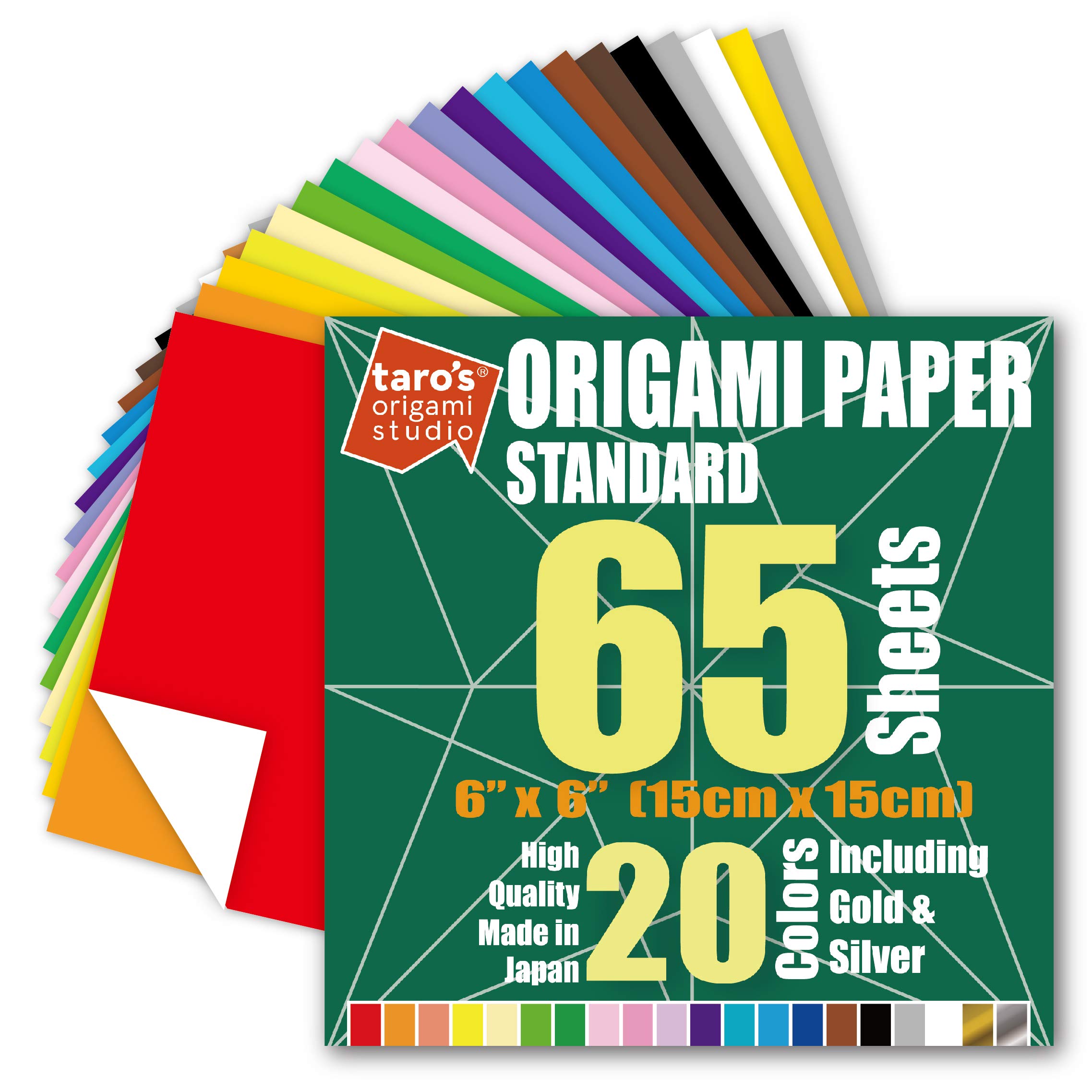 Snapklik.com : Taros Origami Studio Standard 6 Inch One Sided 20 Colors ...