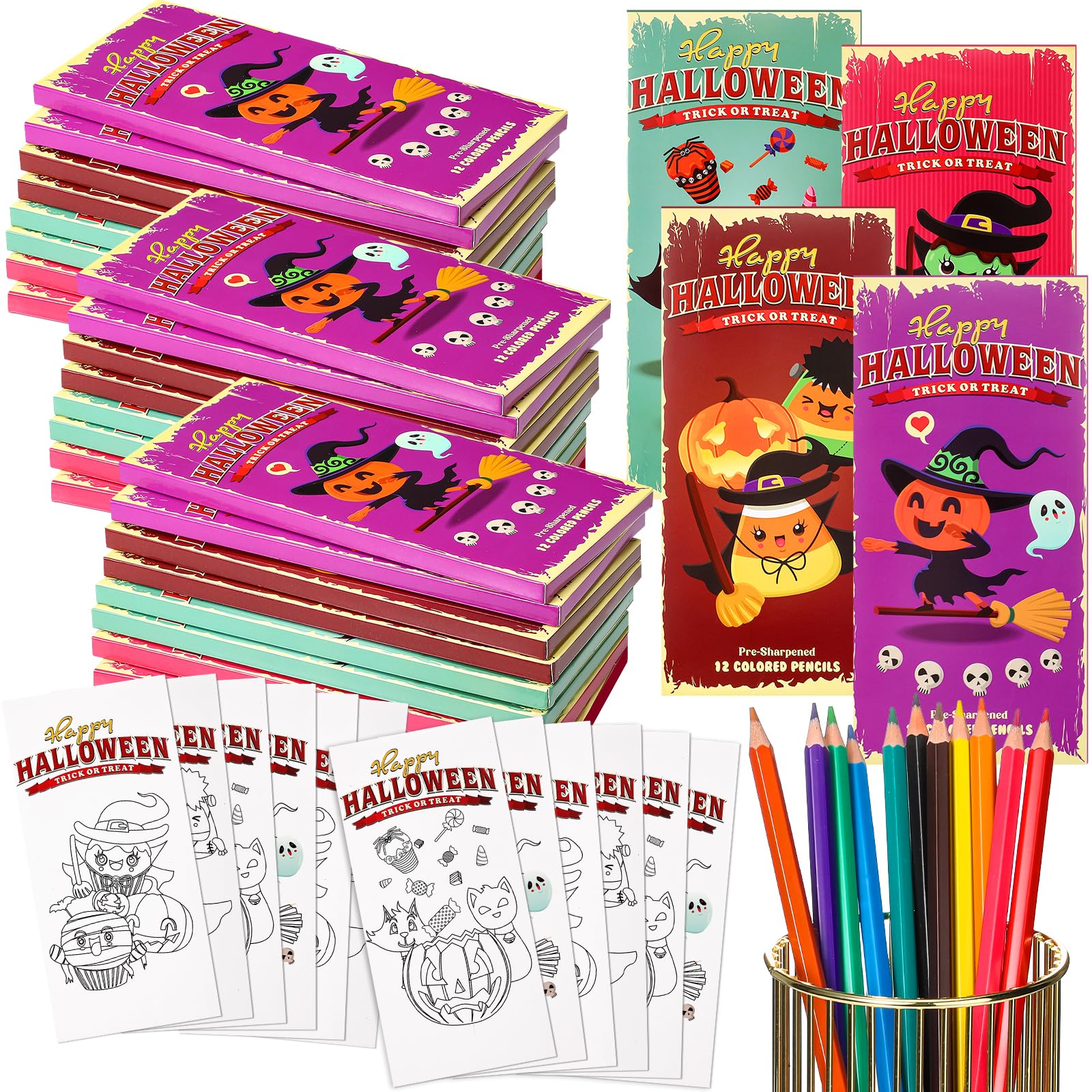 Amazon.com: MotiMind 36 Packs Halloween Goodie Bags Stuffers Bulk ...
