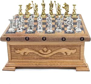 Amazon.com: GrandGiftStore Handmade Wooden Chess Box with Hidden Key ...