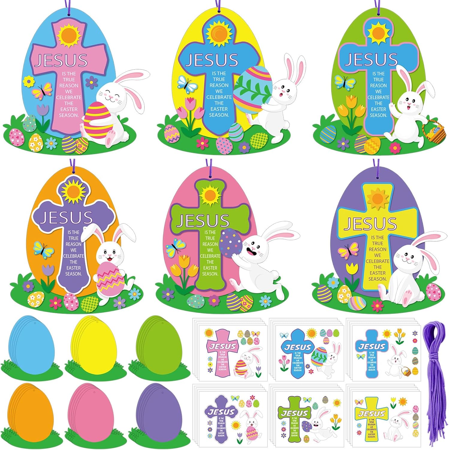 Amazon.com: Dinifee 30 Sets Easter Craft for Kids Religious Easter ...