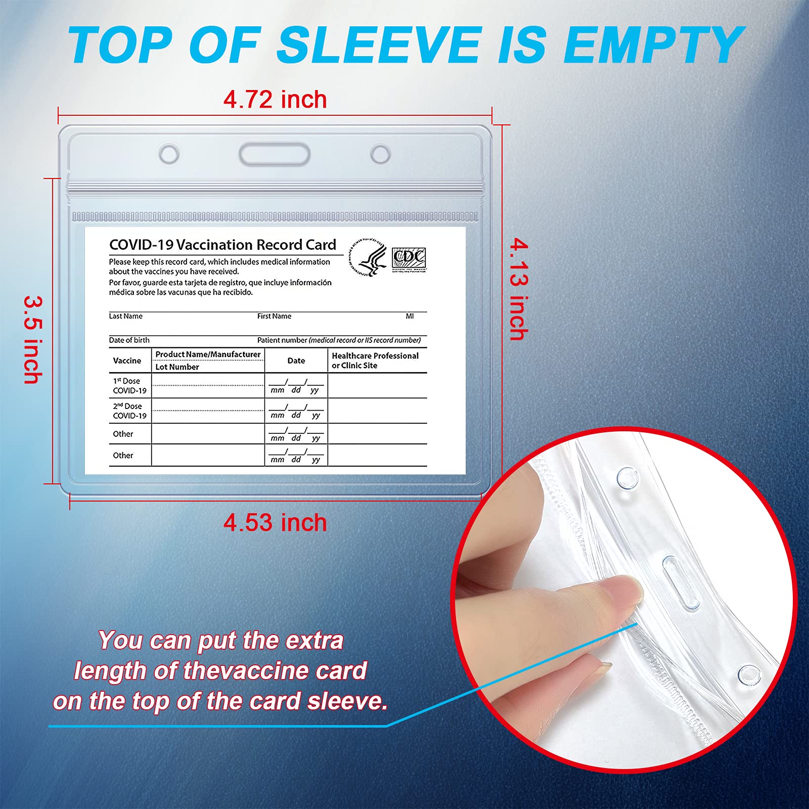 Snapklik.com : Vaccine Card Protector,4 X 3 Immunization Record Cards ...